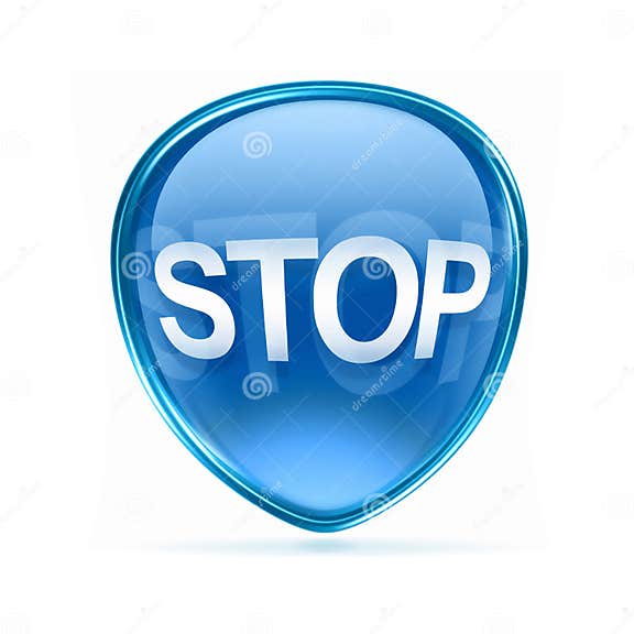 Stop icon blue. stock illustration. Illustration of computer - 294667299