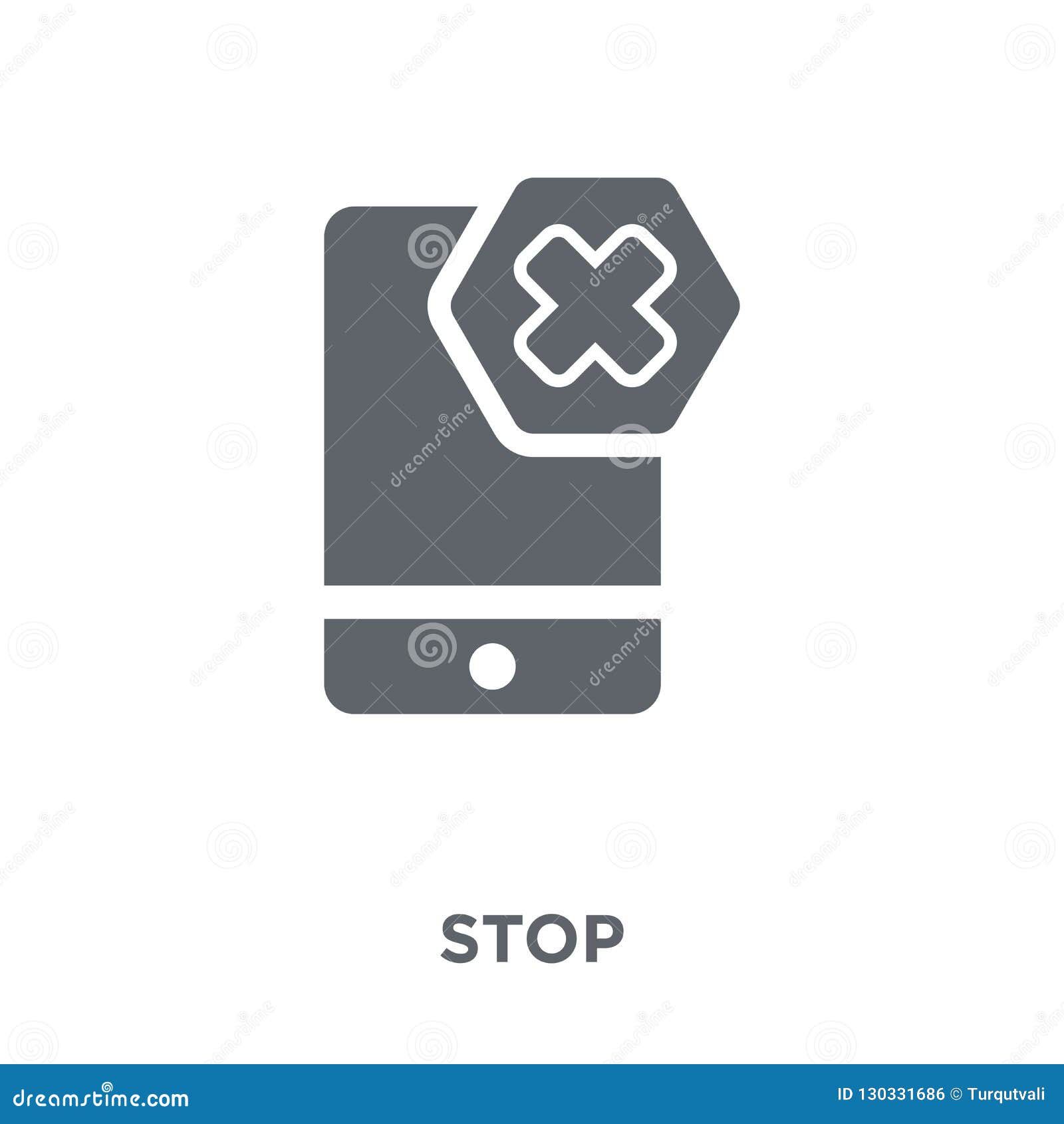 Stop icon from collection. stock vector. Illustration of flat - 130331686