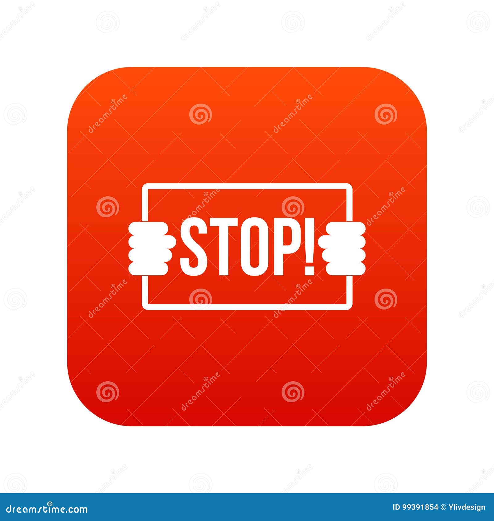 Stop icon digital red stock vector. Illustration of mark - 99391854