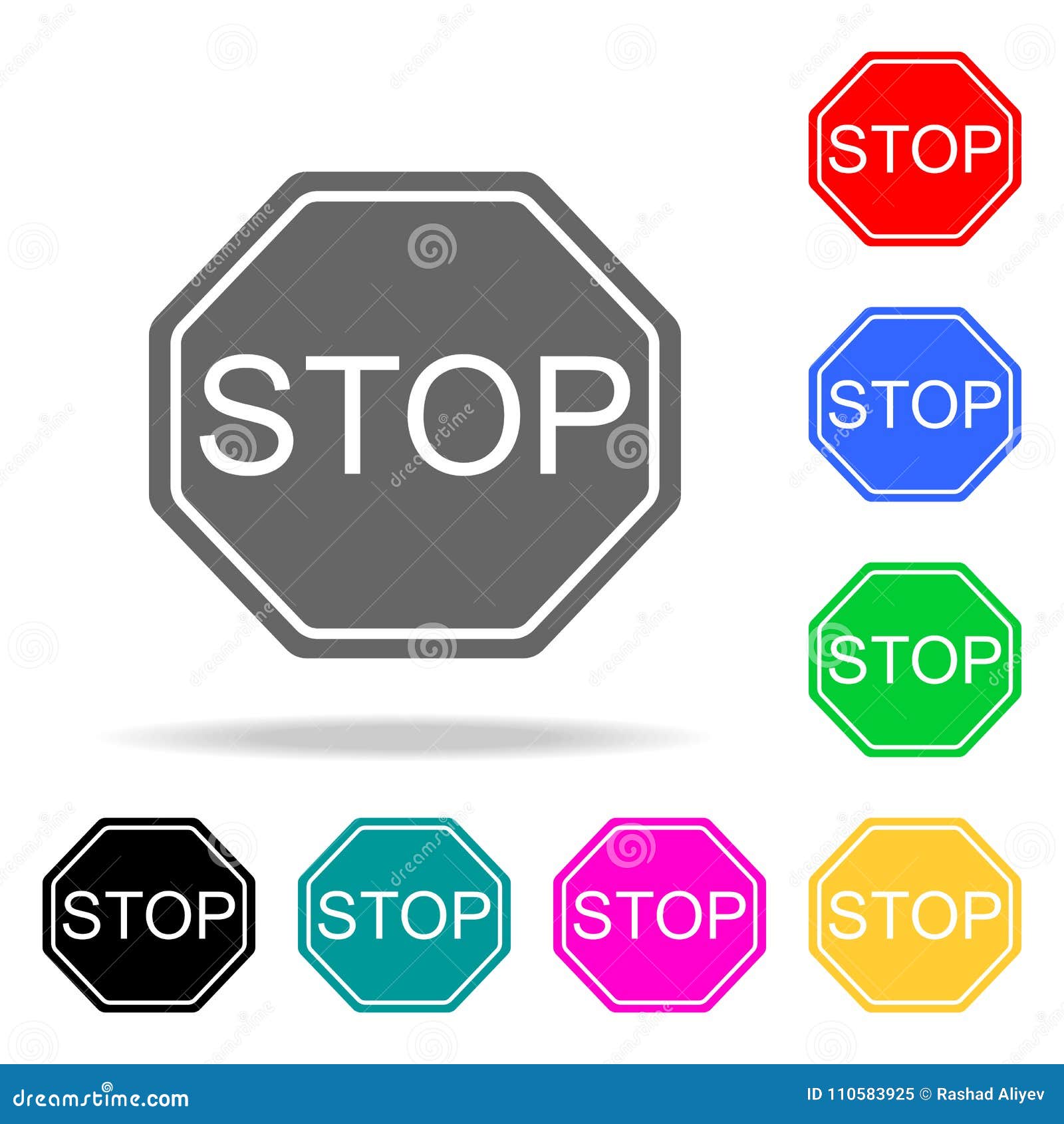 Stop Icon. Elements in Multi Colored Icons for Mobile Concept and Web ...