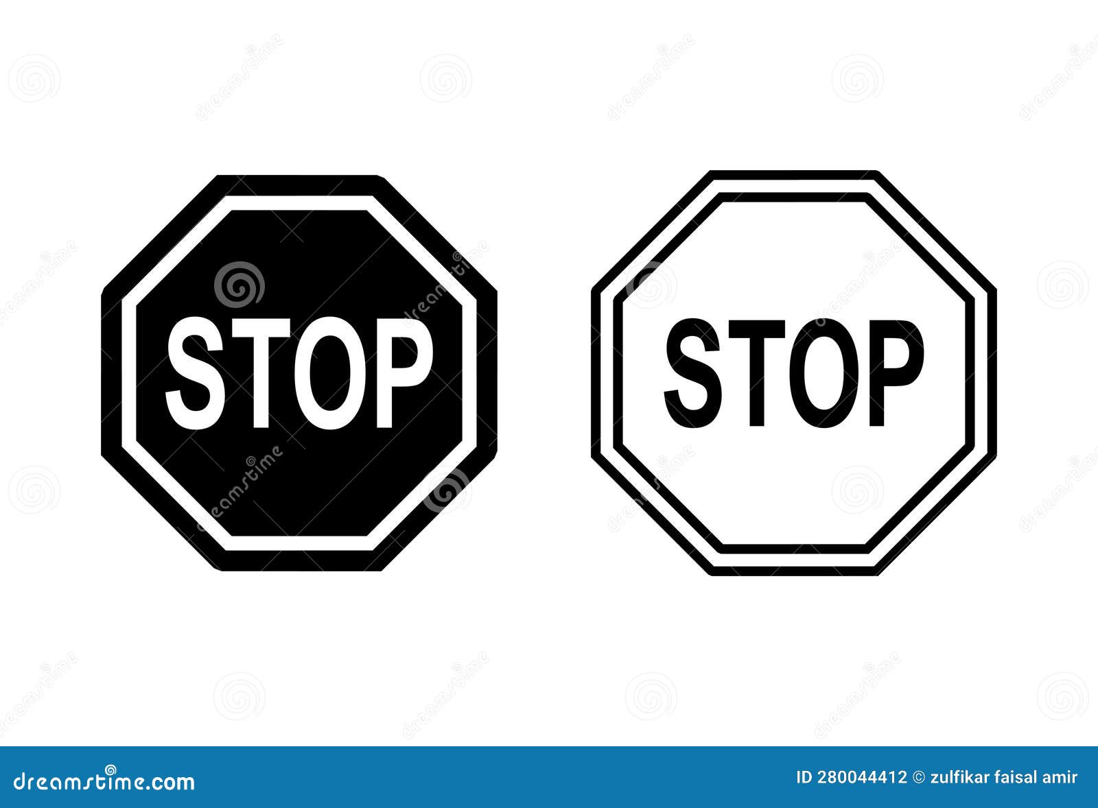 Stop Icon . Stop Road Sign. Hand Stop Icon Vector Stock Vector ...