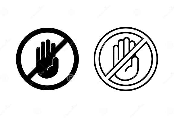 Stop Icon . Stop Road Sign. Hand Stop Icon Vector Stock Vector ...