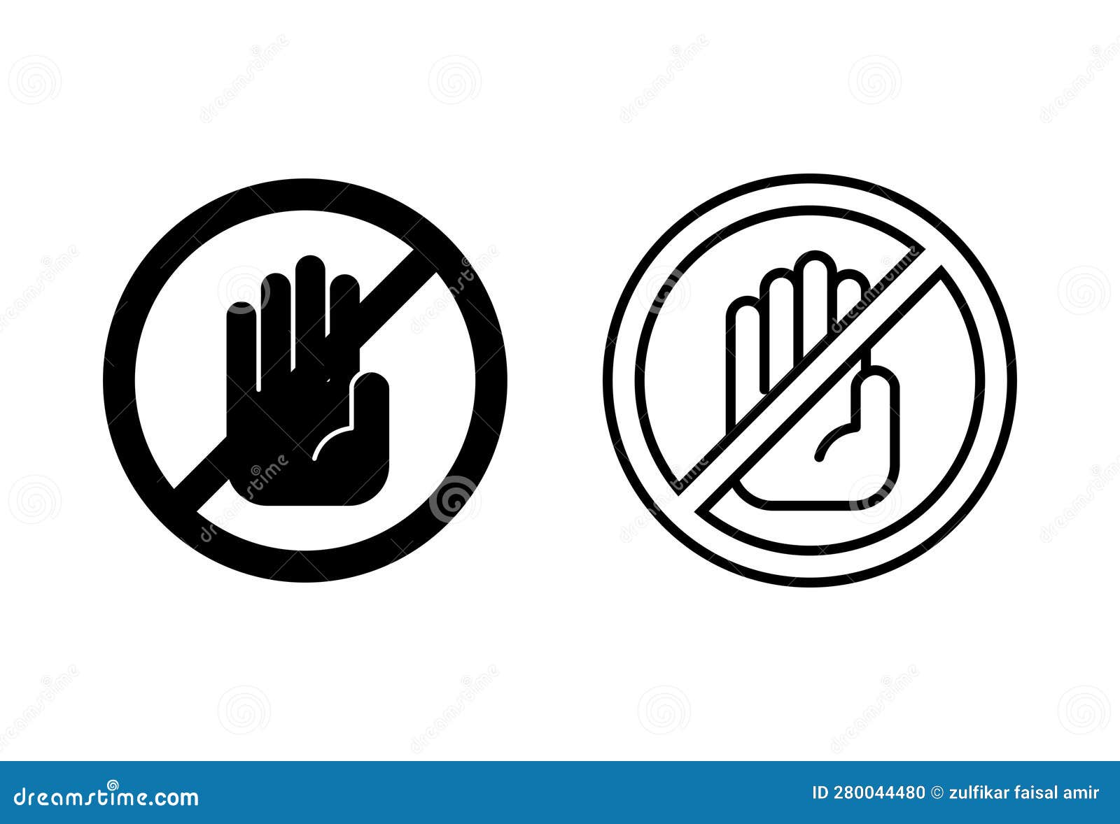 Stop Icon . Stop Road Sign. Hand Stop Icon Vector Stock Vector ...