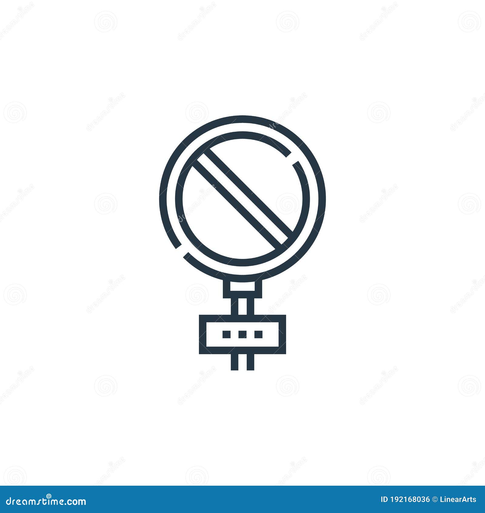 Stop Icon Vector from Driving School Concept. Thin Line Illustration of ...