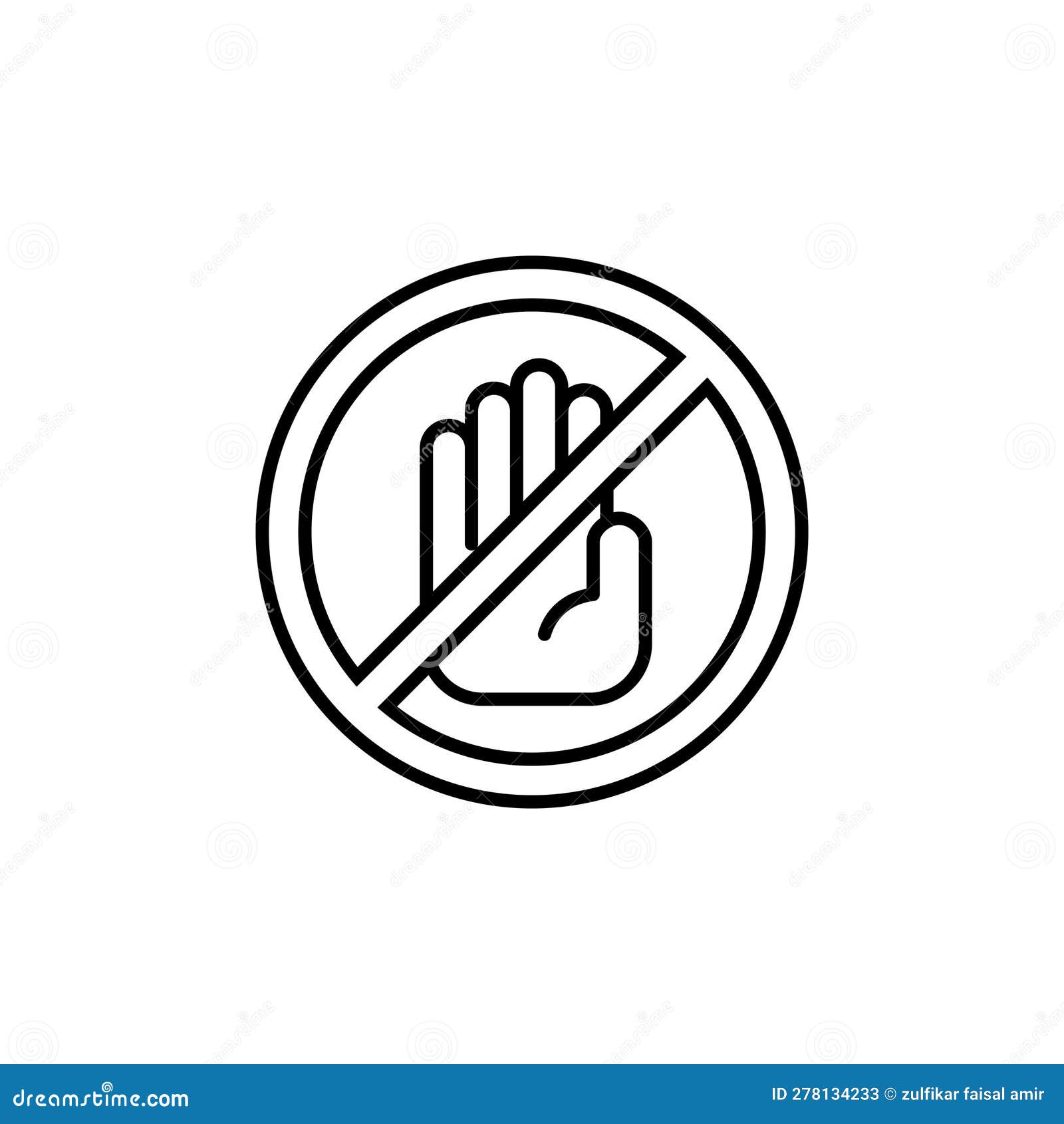 Stop Icon . Stop Road Sign. Hand Stop Icon Vector Stock Vector ...