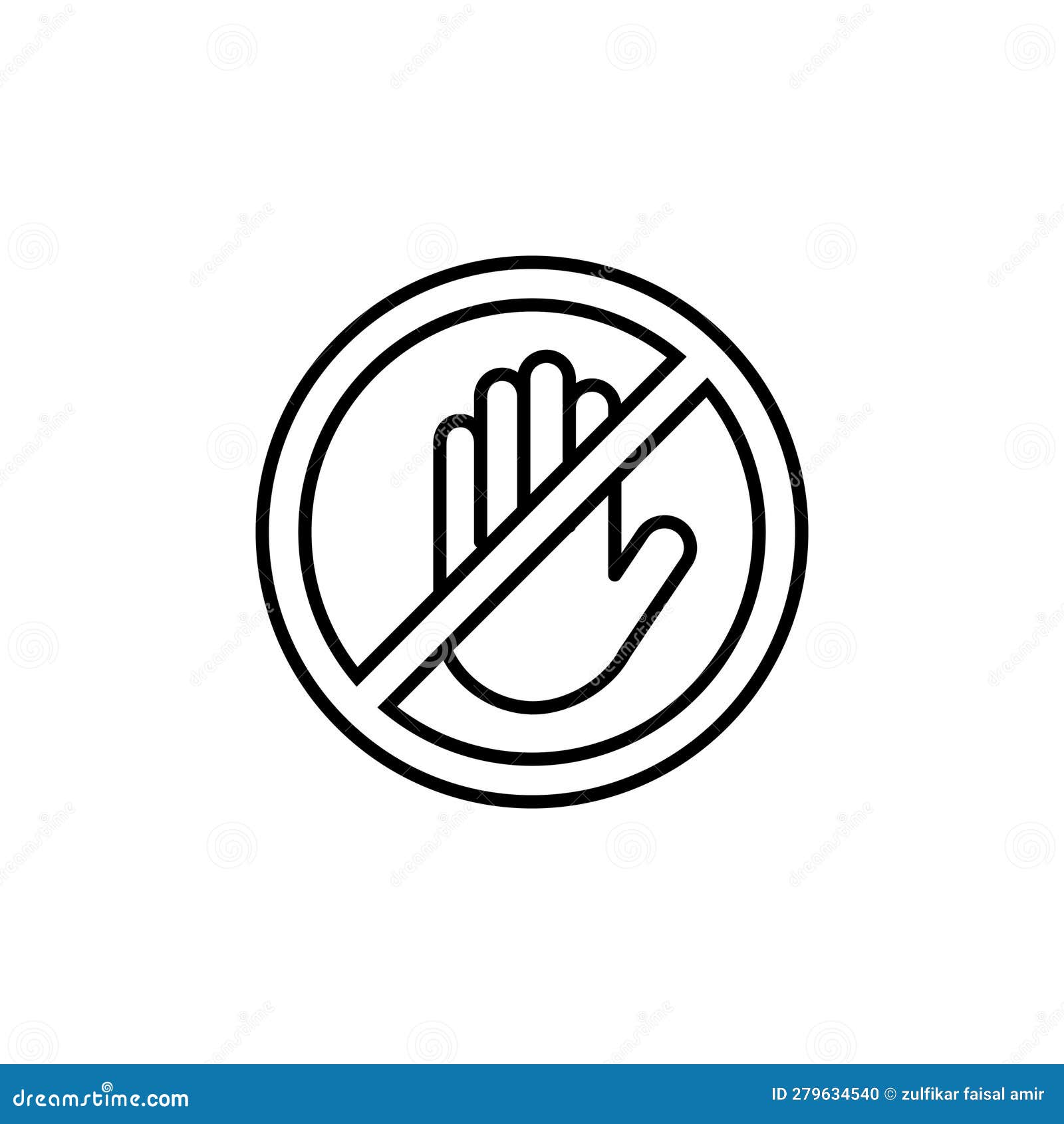 Stop Icon . Stop Road Sign. Hand Stop Icon Vector Stock Vector ...
