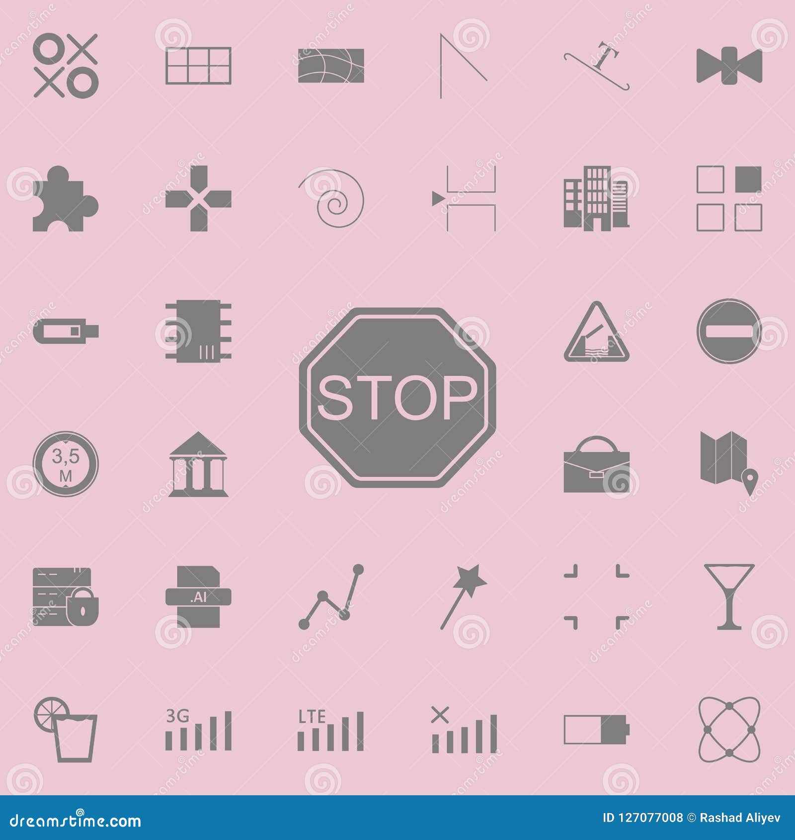 Stop Icon. Web Icons Universal Set for Web and Mobile Stock ...