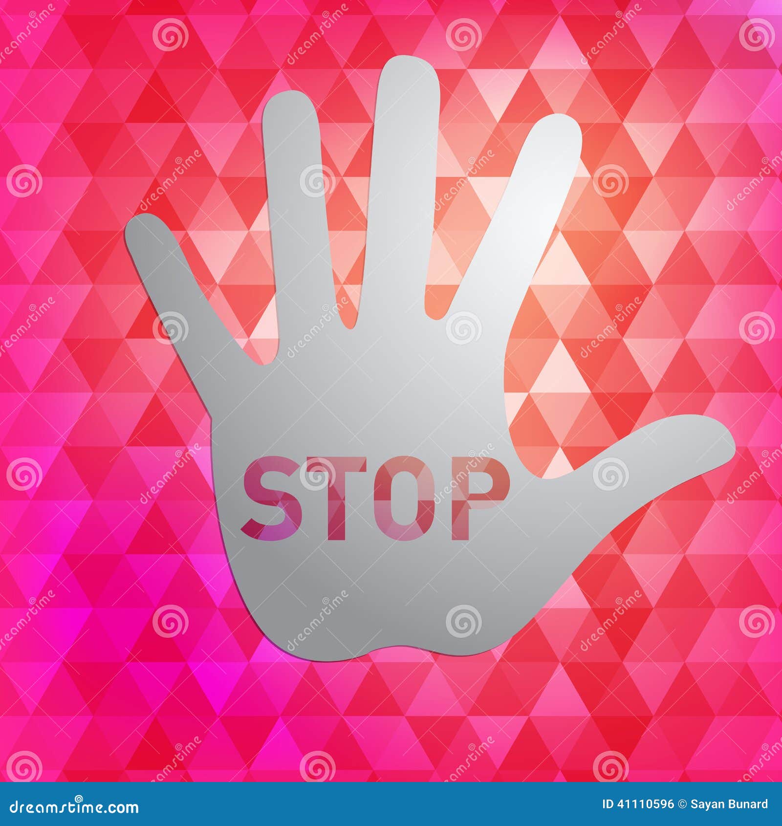 Stop stock vector. Illustration of white, sign, print - 41110596