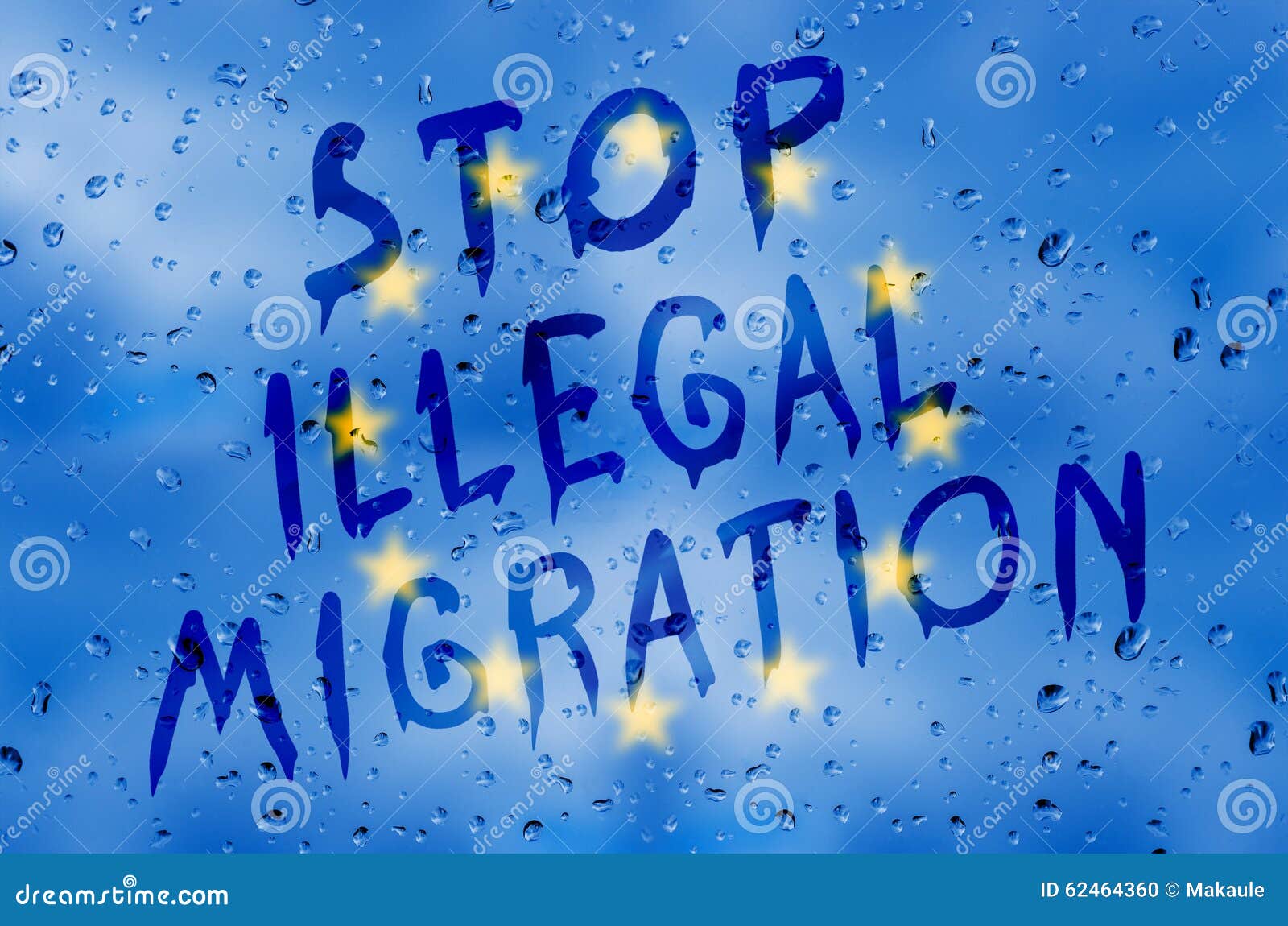 Stop illegal migration stock illustration. Illustration of macro - 62464360