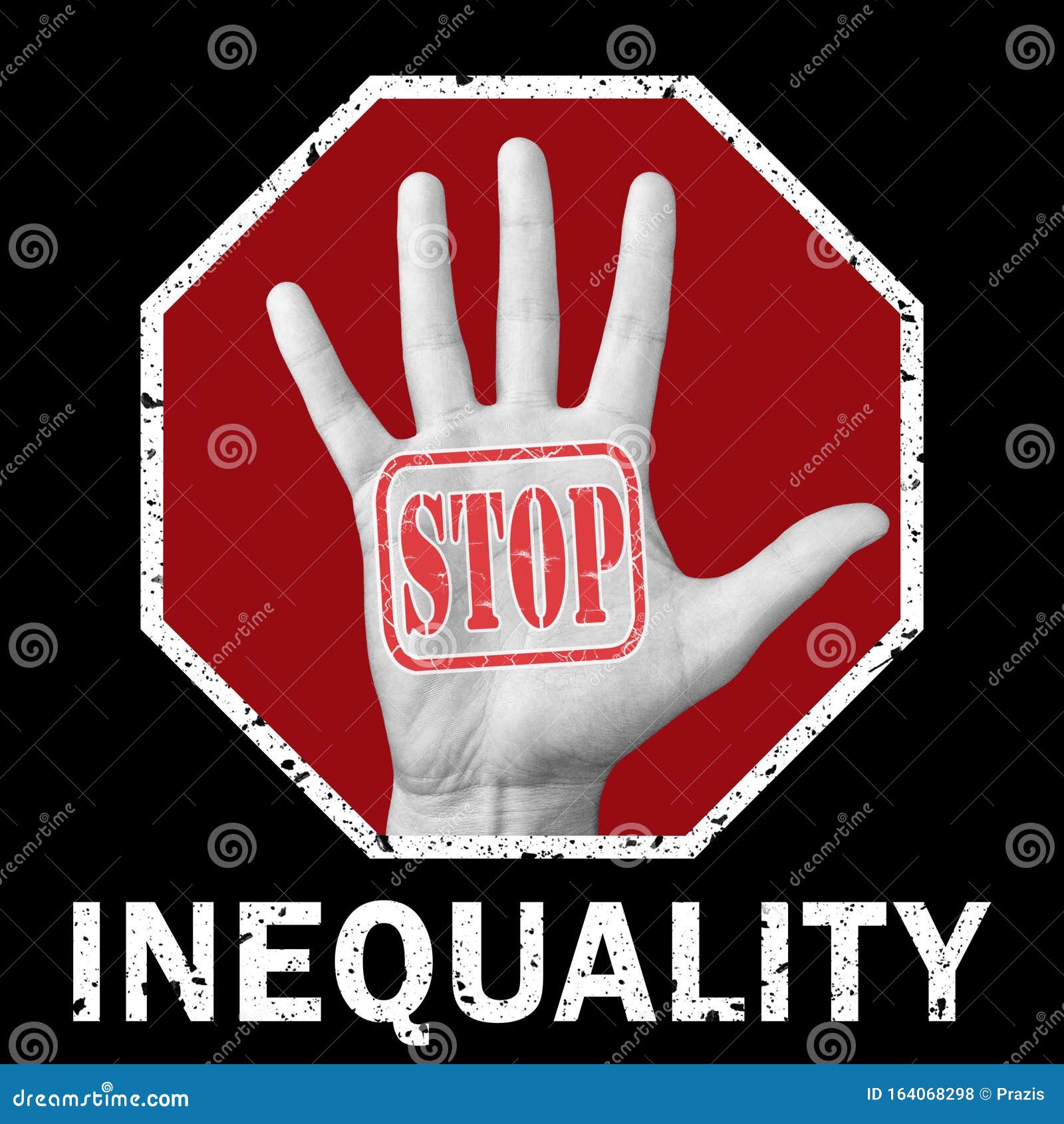 Stop Inequality Conceptual Illustration. Global Social Problem Stock ...