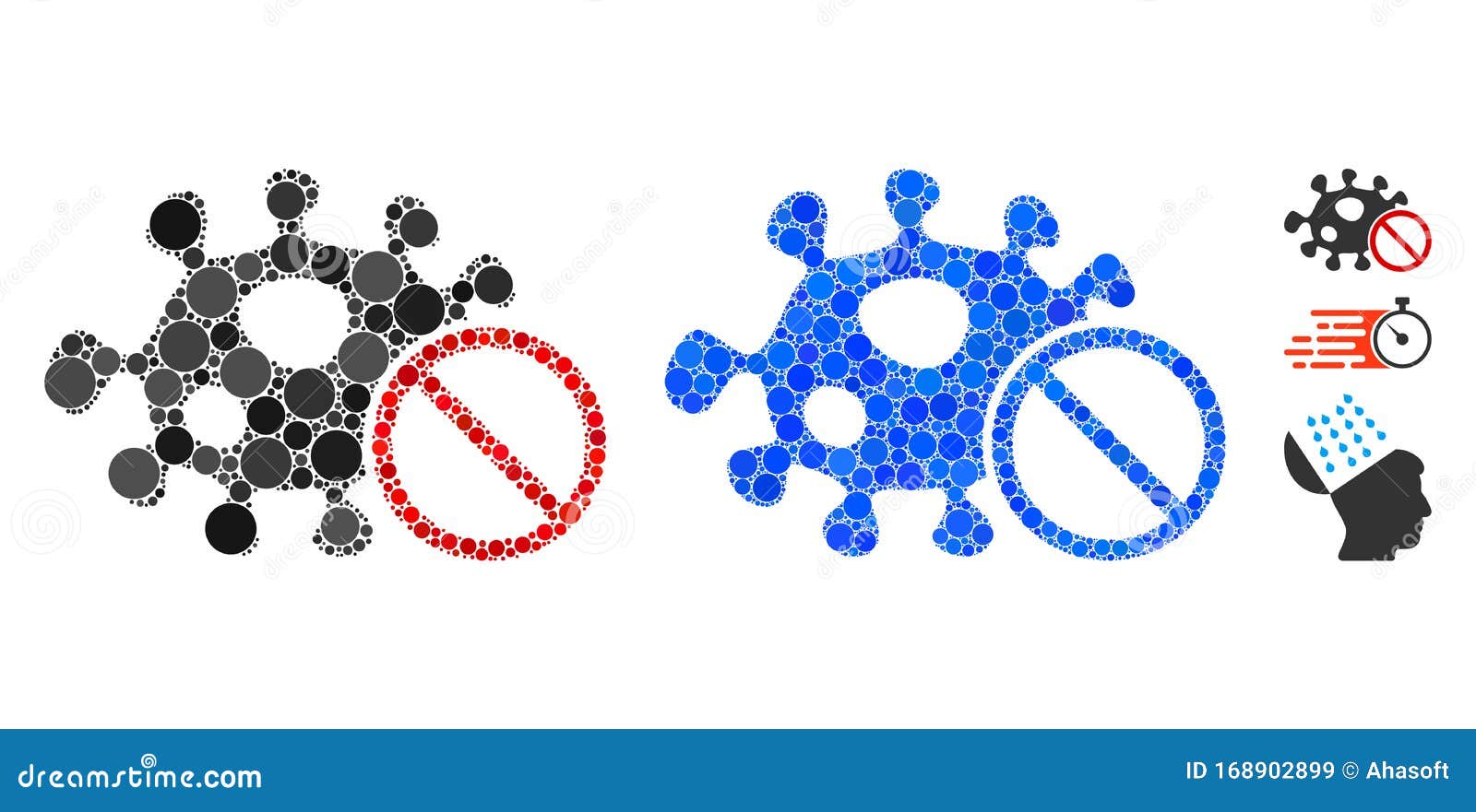 Stop Infection Mosaic Icon of Circle Dots Stock Vector - Illustration ...
