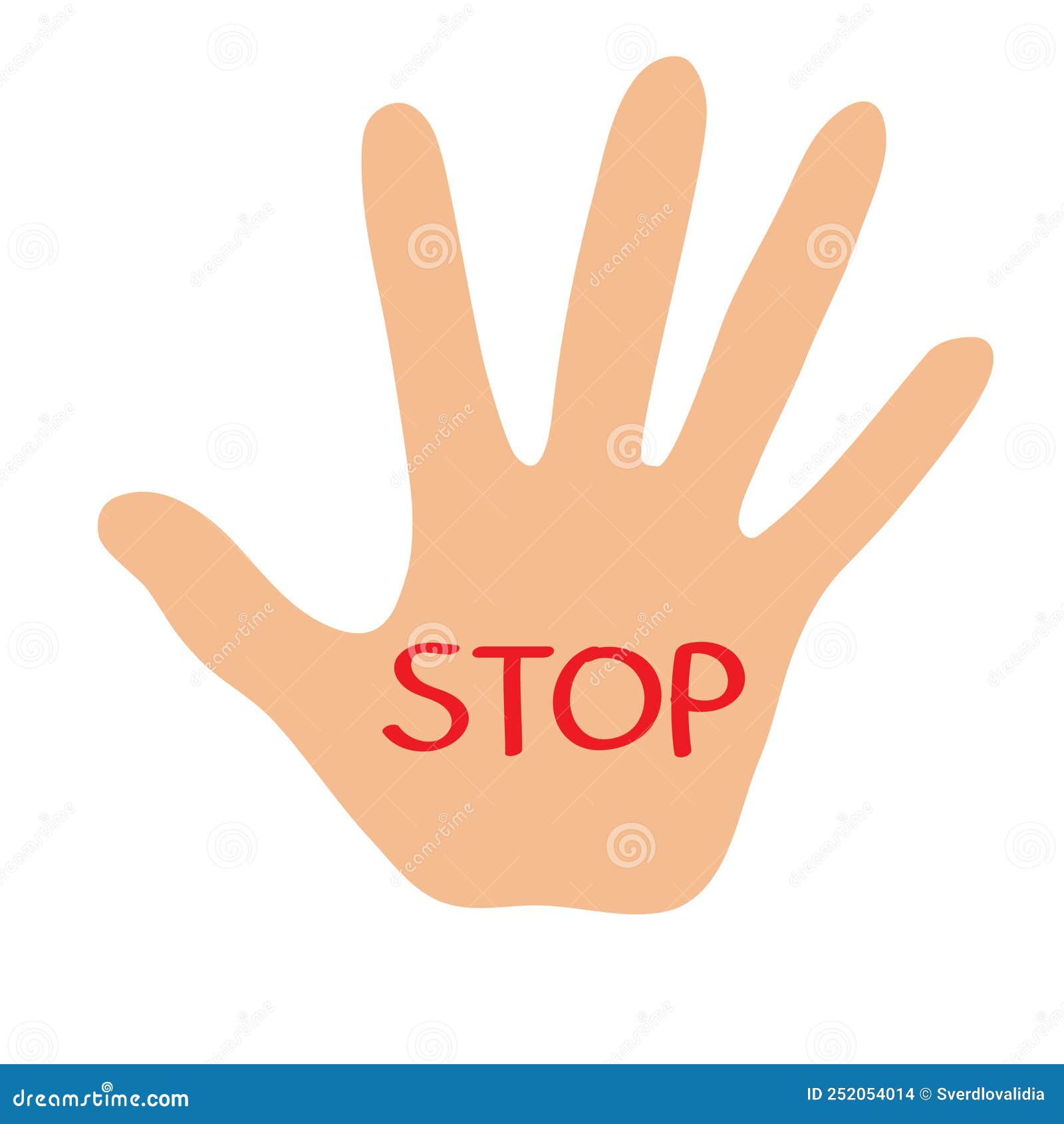 Stop Inscription on Hand. Blocking Gesture. Failure Refuse Rejection ...