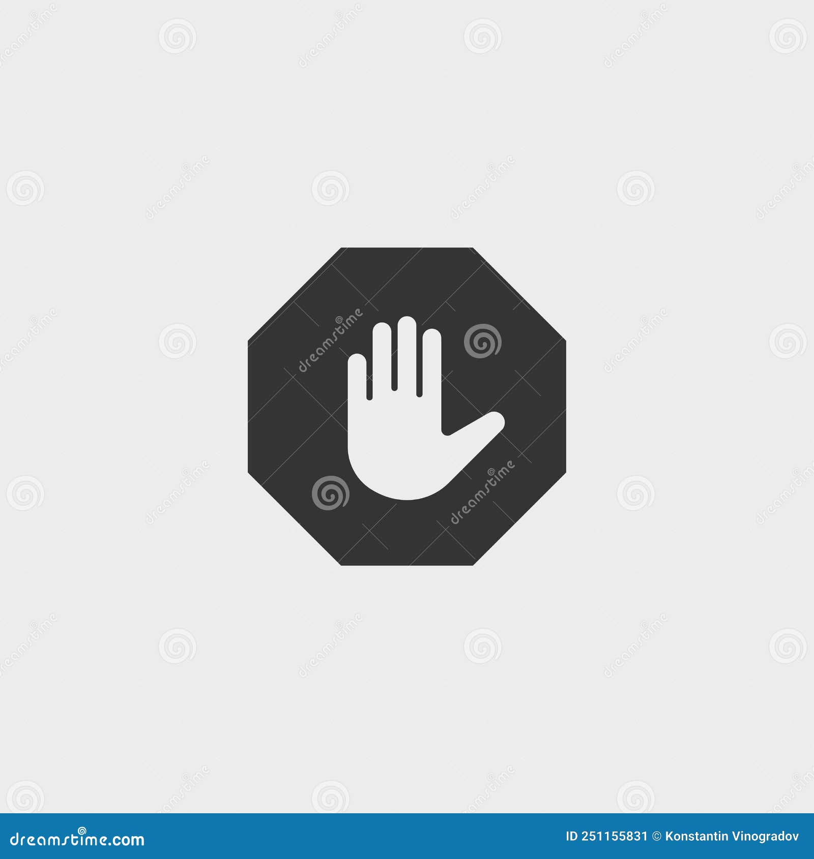 Stop or Interrupt. Simple Vector Icon Stock Vector - Illustration of ...
