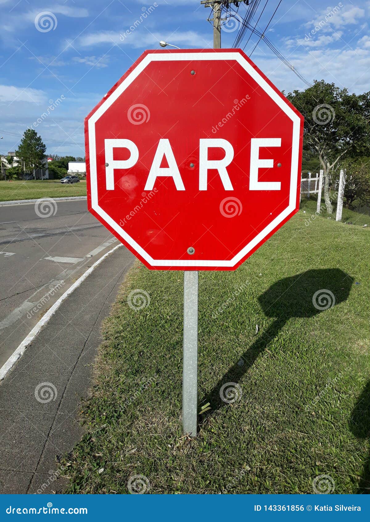 Stop at the Intersection of the Avenues Stock Photo - Image of sign ...