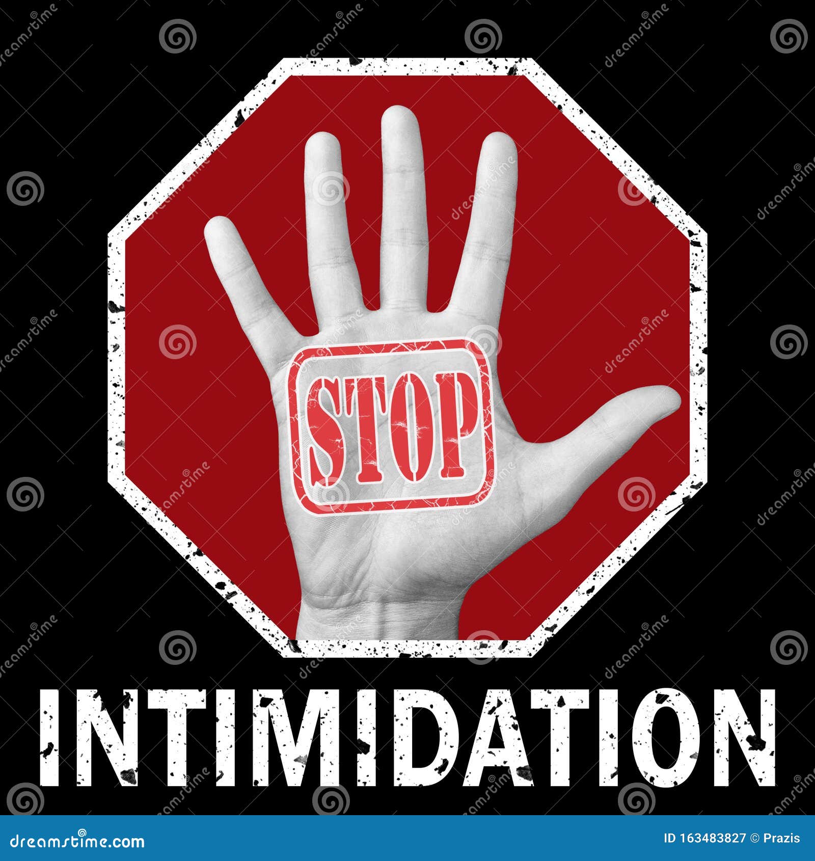 Stop Intimidation Conceptual Illustration. Global Social Problem Stock ...