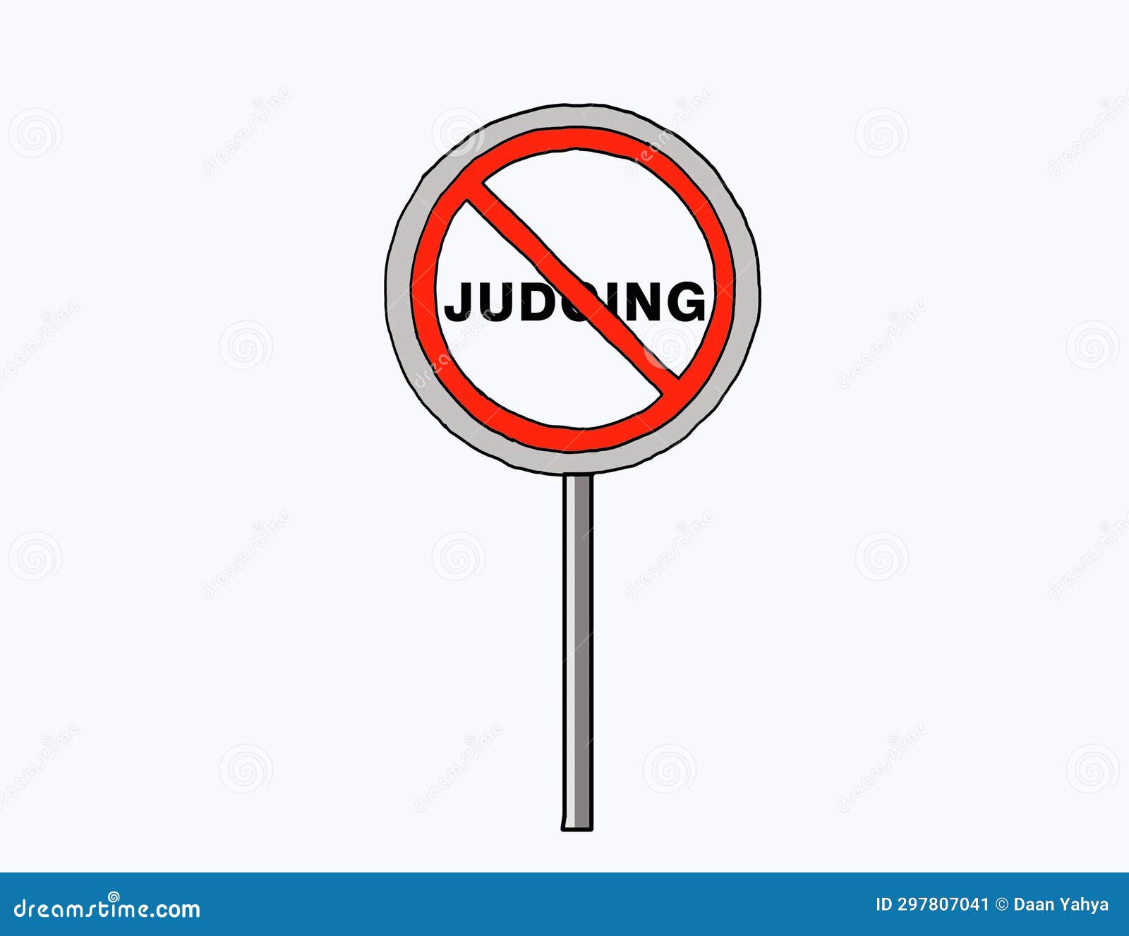 Stop Judging Colored Illustration Stock Illustration - Illustration of ...