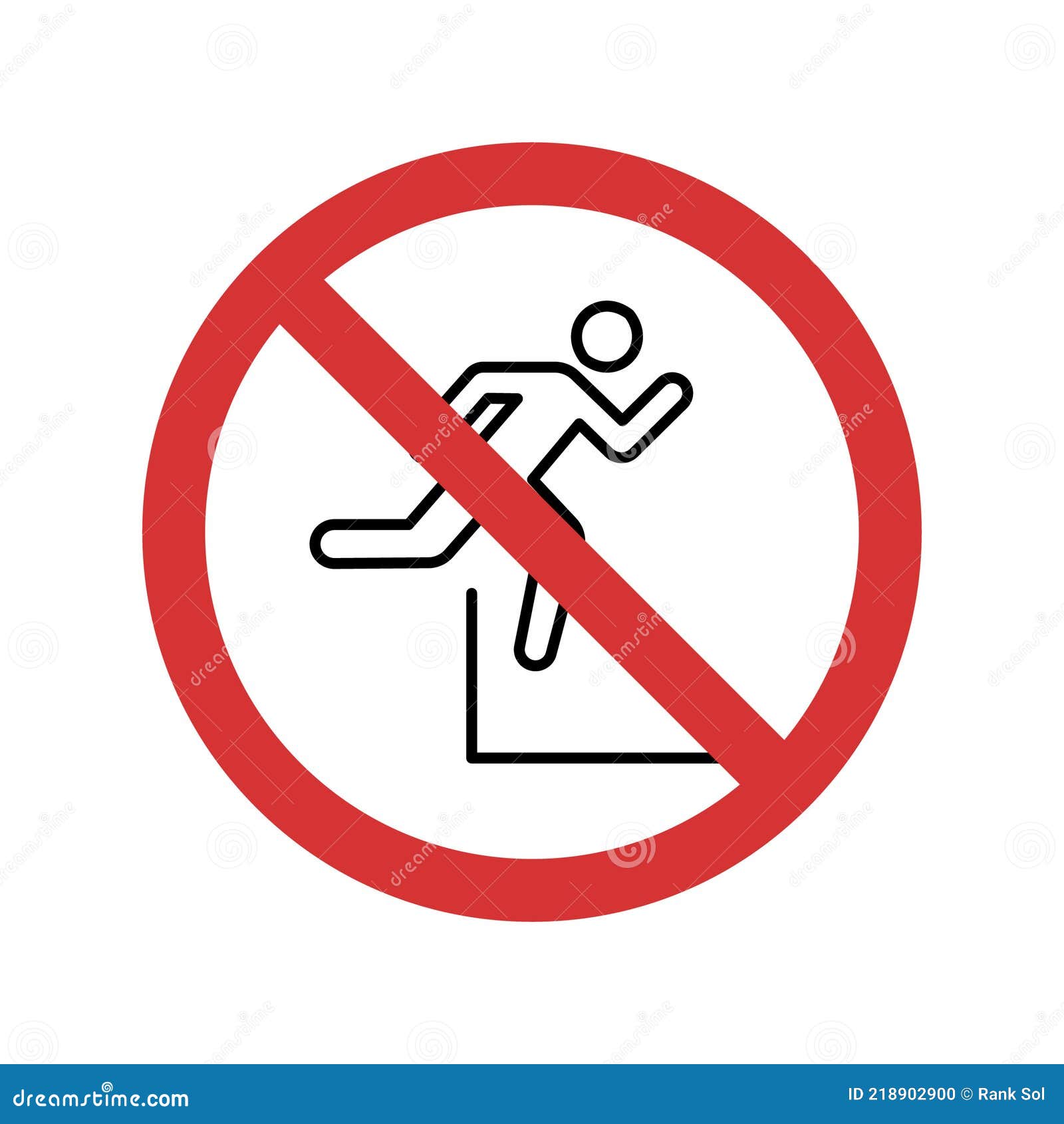 Stop Jump Isolated Vector Icon Which Can Easily Modify or Edit Stock ...
