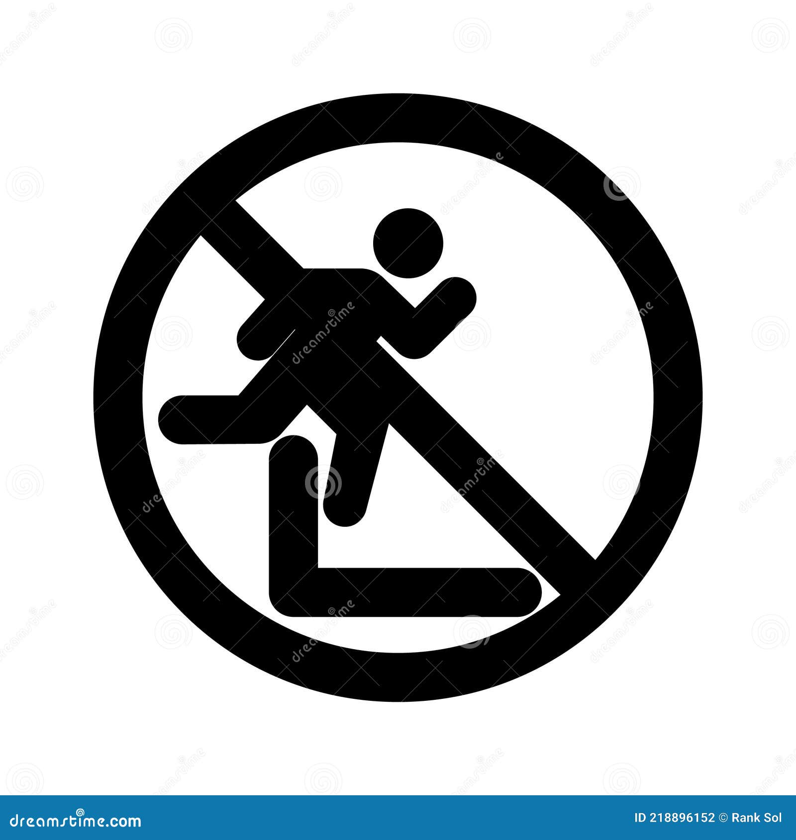 Stop Jump Isolated Vector Icon Which Can Easily Modify or Edit Stock ...