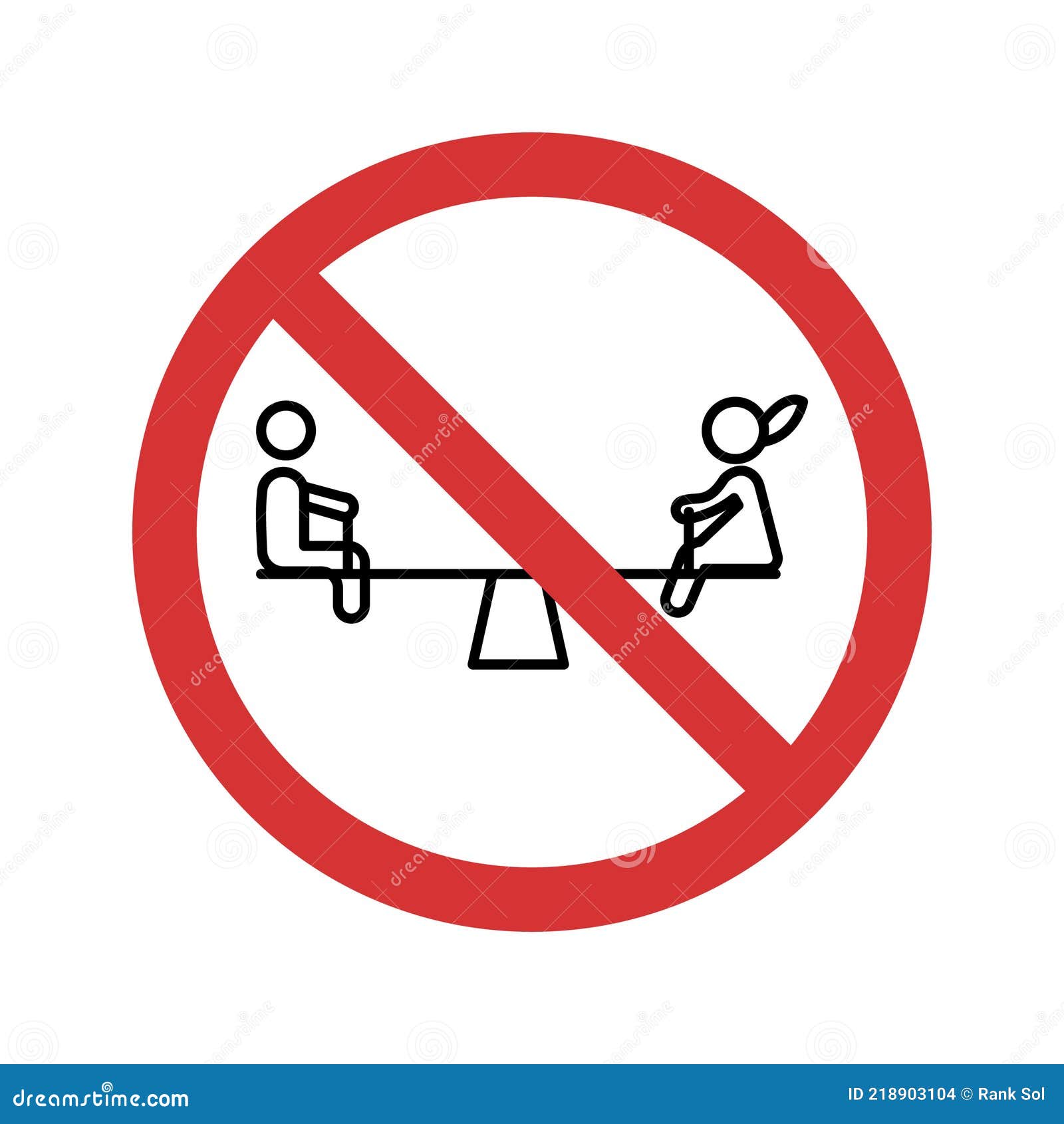 Stop Jumping Seesaw Isolated Vector Icon Which Can Easily Modify or ...
