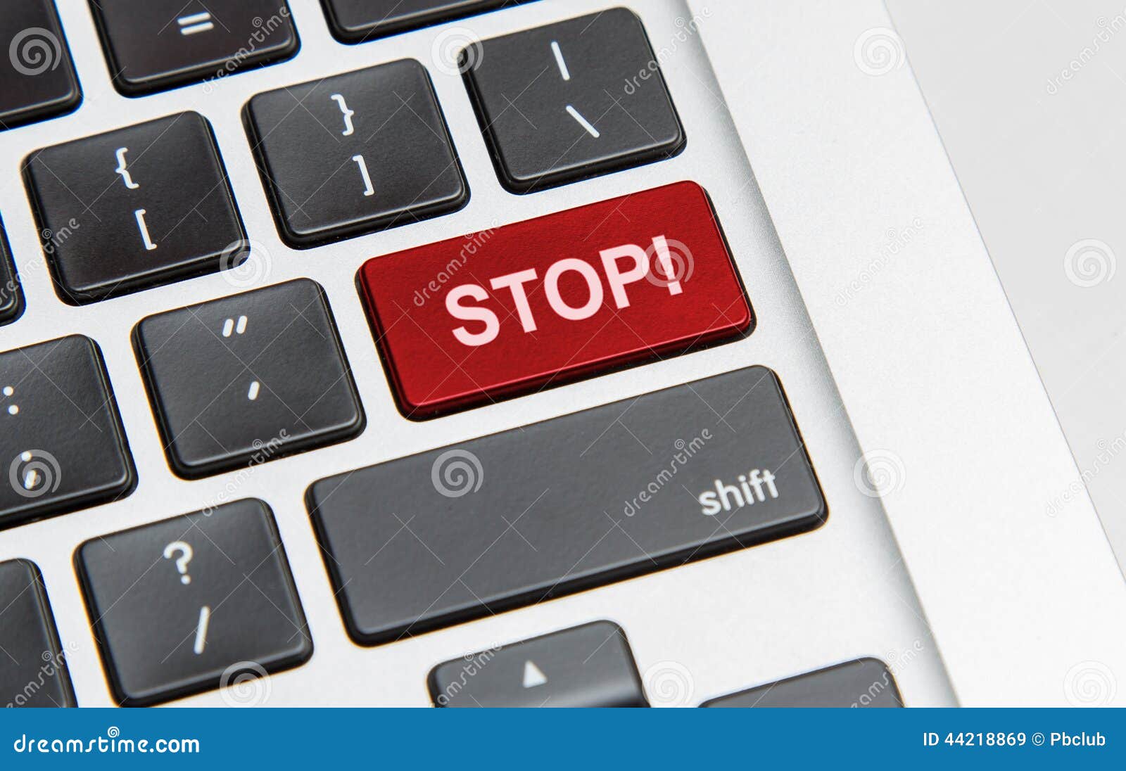Stop key stock image. Image of alarm, close, terminate - 44218869