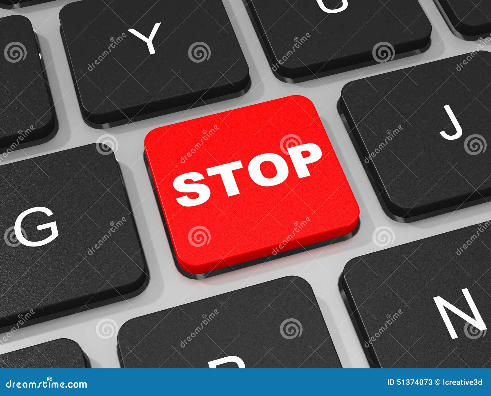 STOP Key on Keyboard of Laptop Computer. Stock Illustration ...