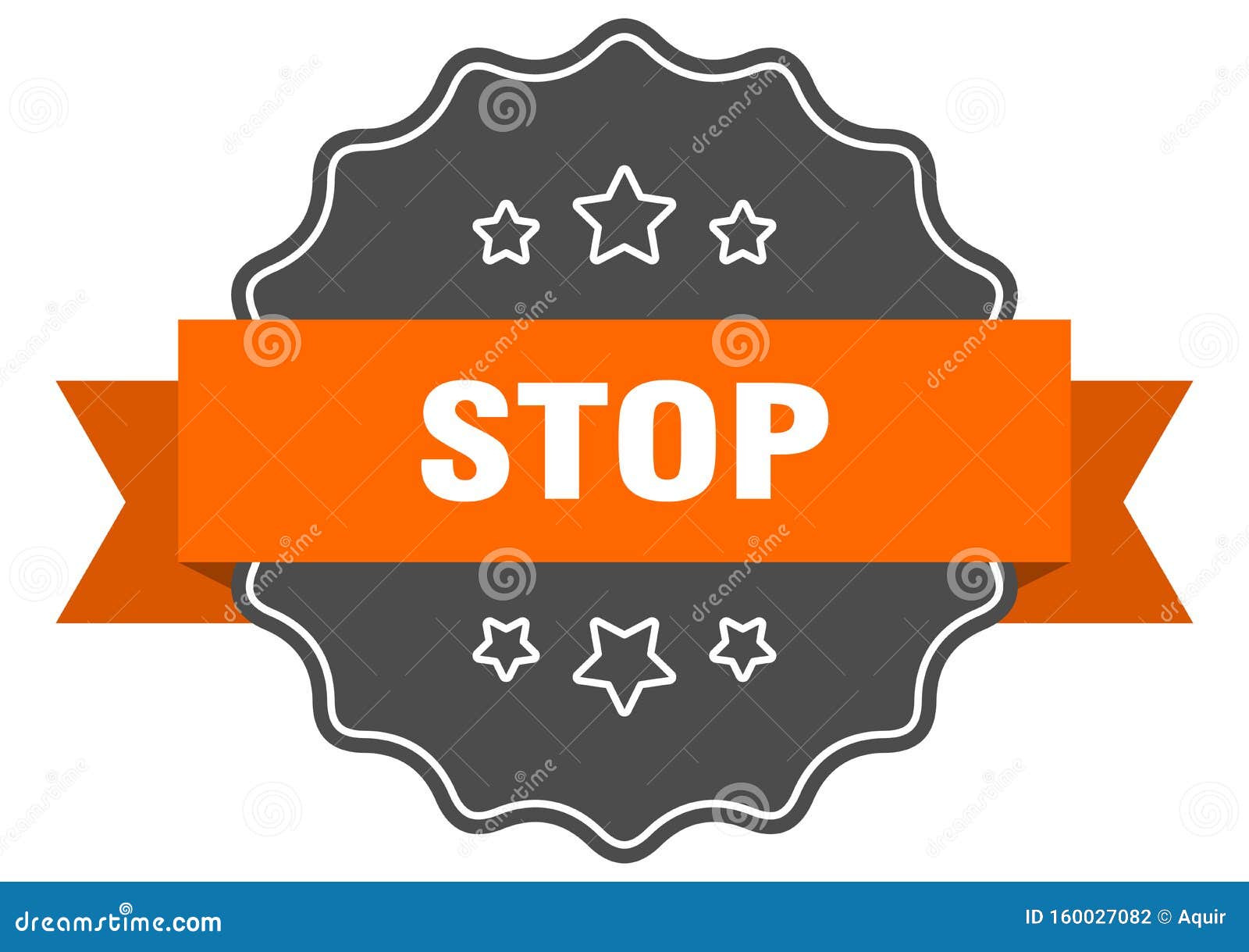 Stop label stock vector. Illustration of seal, vector - 160027082