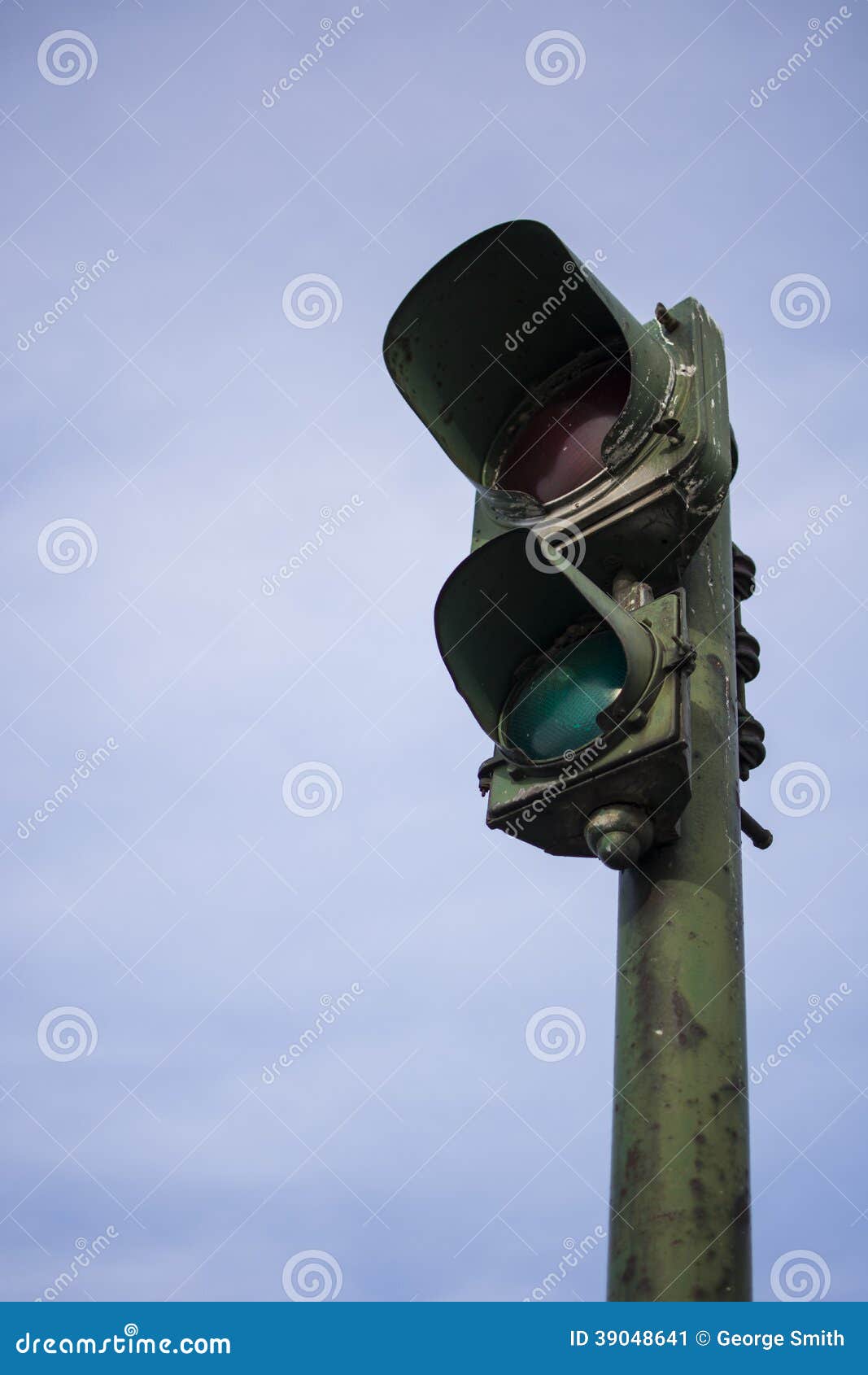 Stop Light stock image. Image of tall, light, green, retro - 39048641