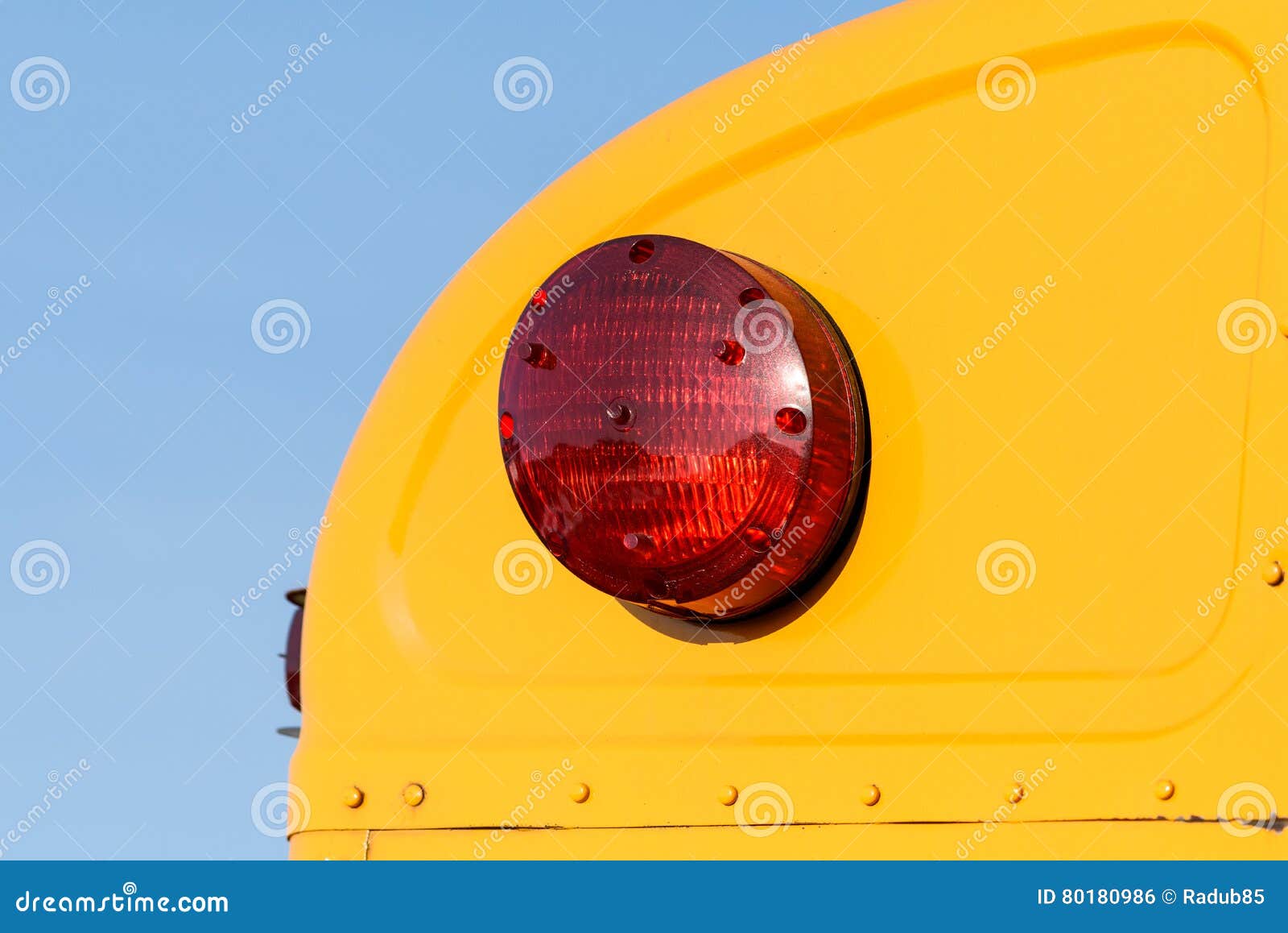 Stop Light on School Bus stock photo. Image of america - 80180986