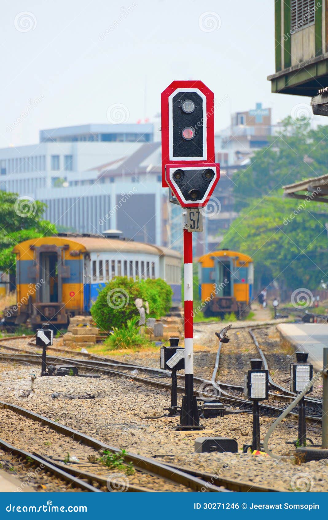 Stop lights of the train stock photo. Image of railway - 30271246