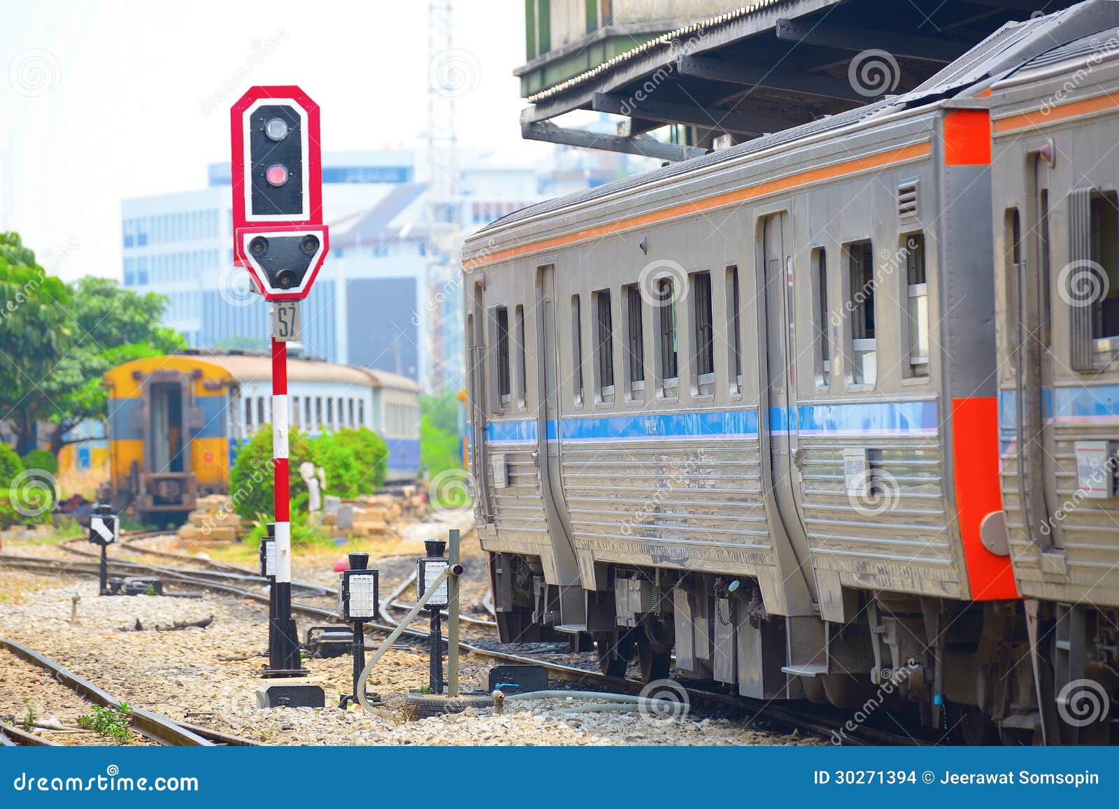 Stop lights of the train stock photo. Image of electric - 30271394