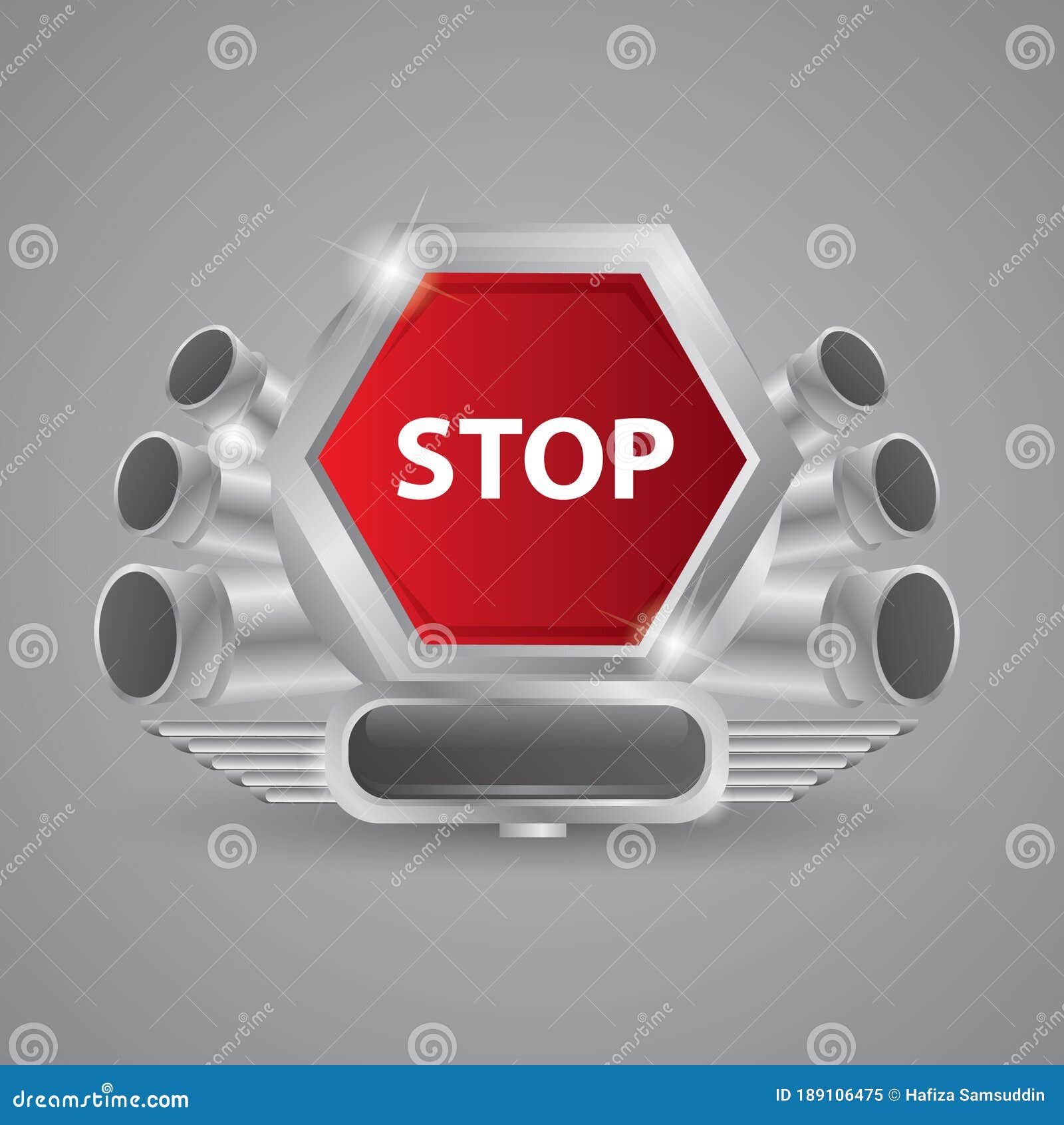 Stop Line Board. Vector Illustration Decorative Design Stock Vector ...