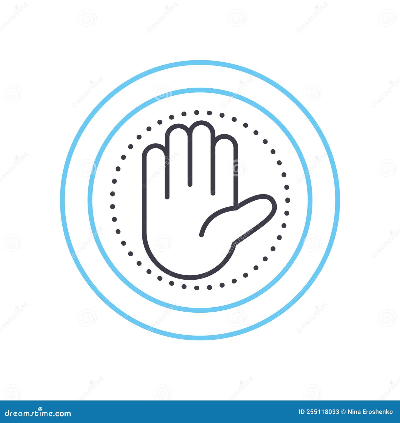 Stop Line Icon, Outline Symbol, Vector Illustration, Concept Sign Stock ...