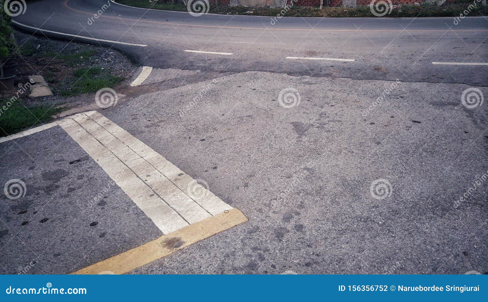 Stop line on a road stock photo. Image of line, crossing - 156356752