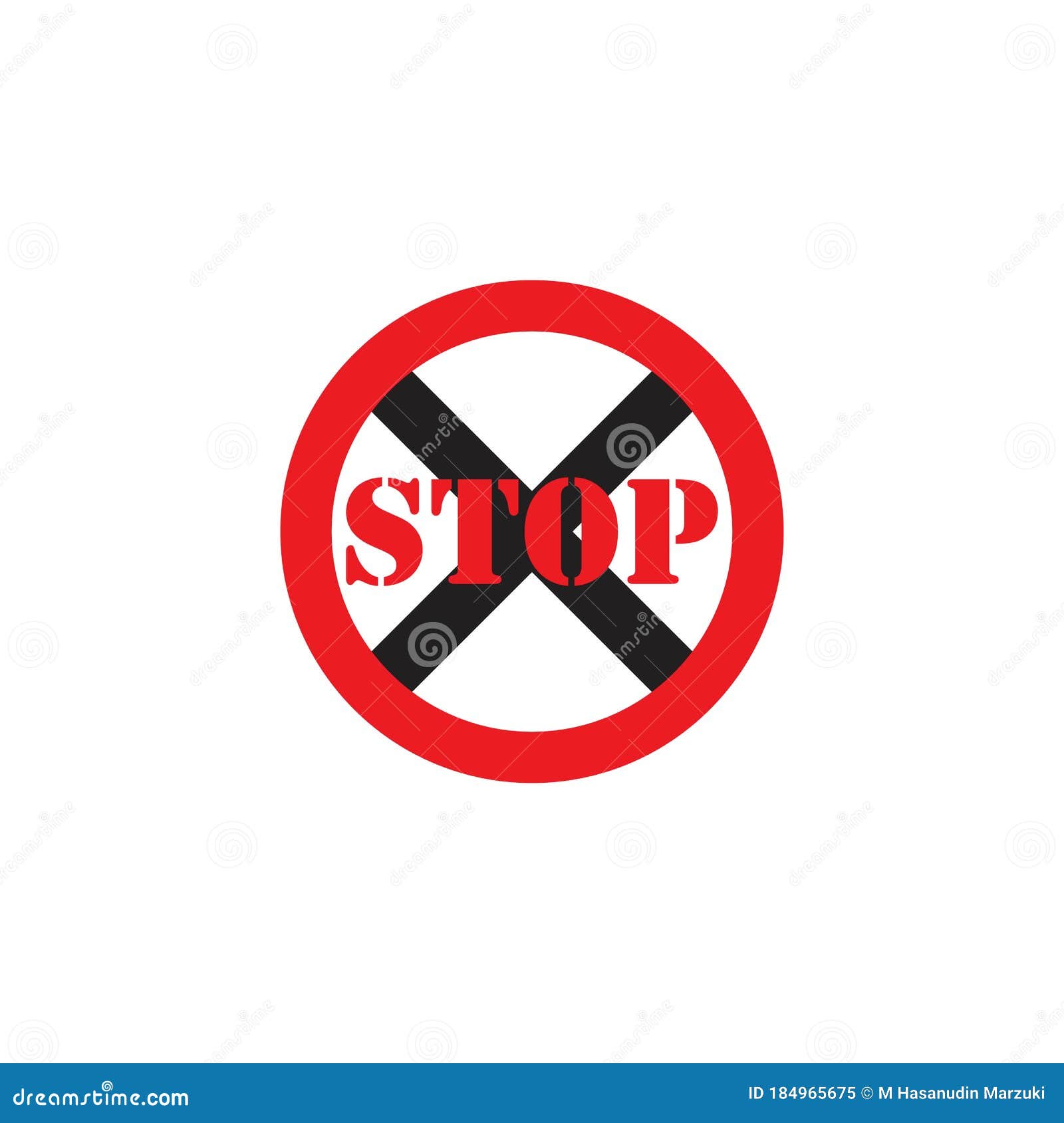 Stop logo icon stock vector. Illustration of danger - 184965675