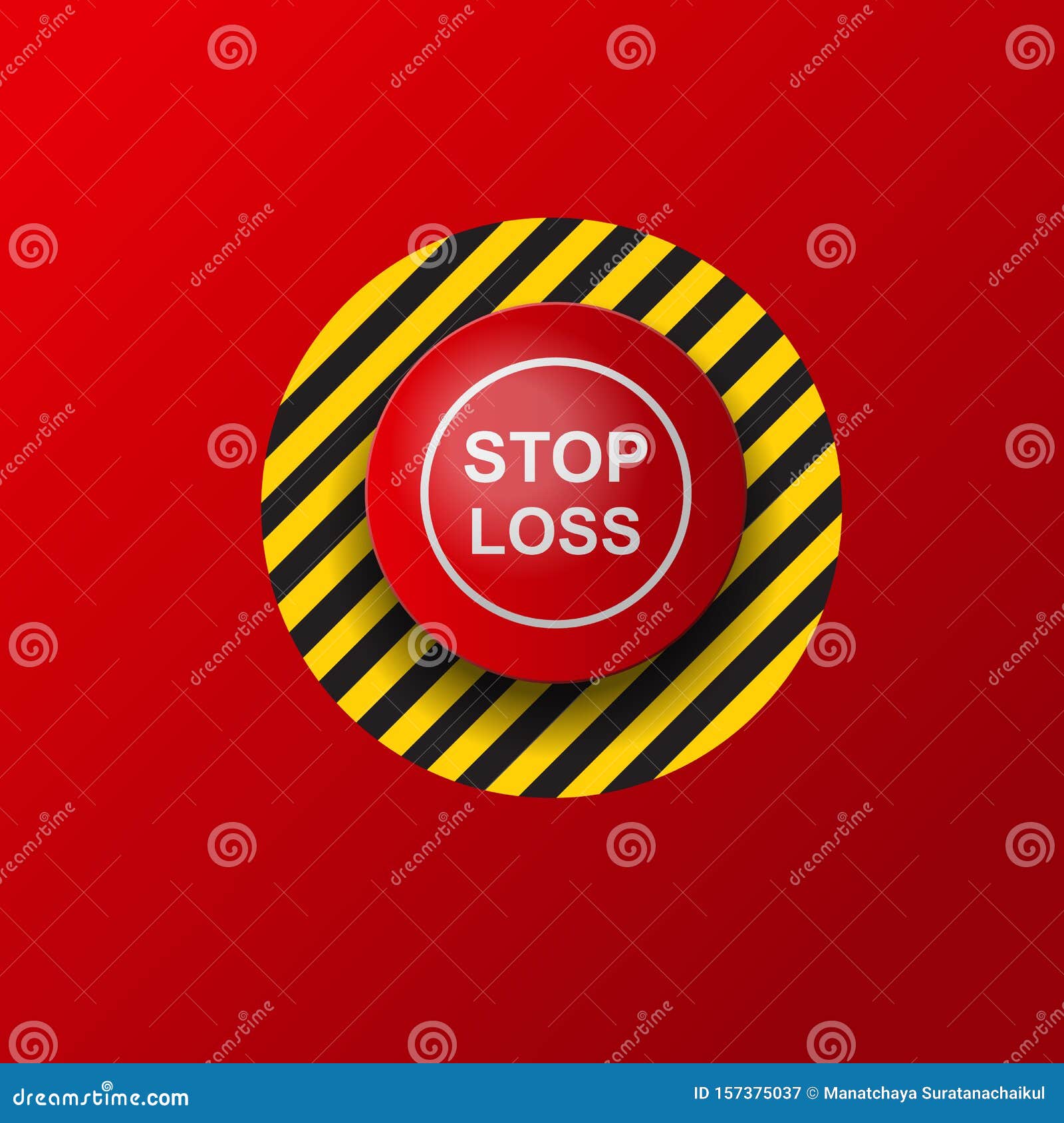 Stop loss panic button. stock vector. Illustration of security - 157375037