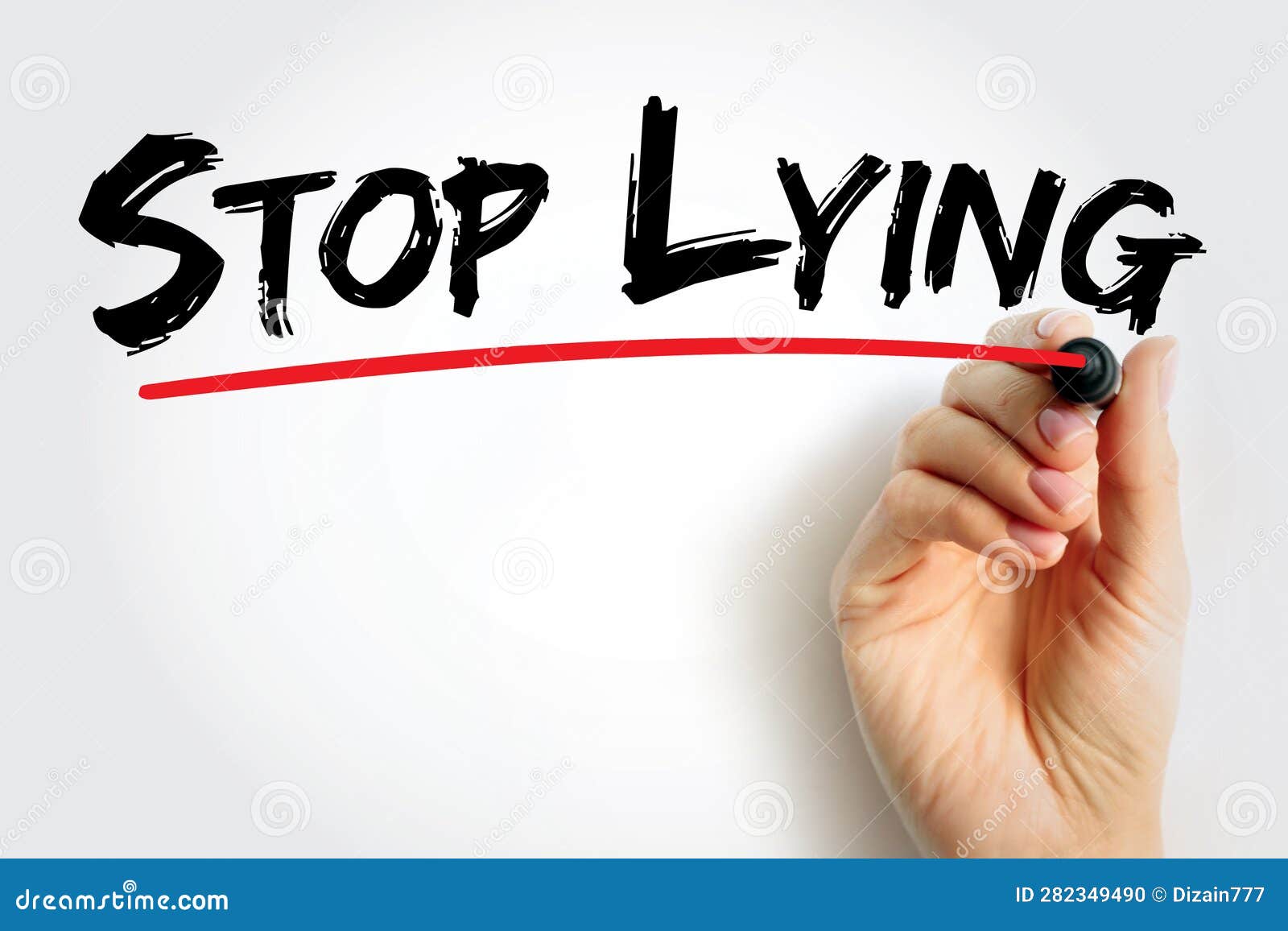 Stop Lying Text, Concept Background Stock Photo - Image of control ...