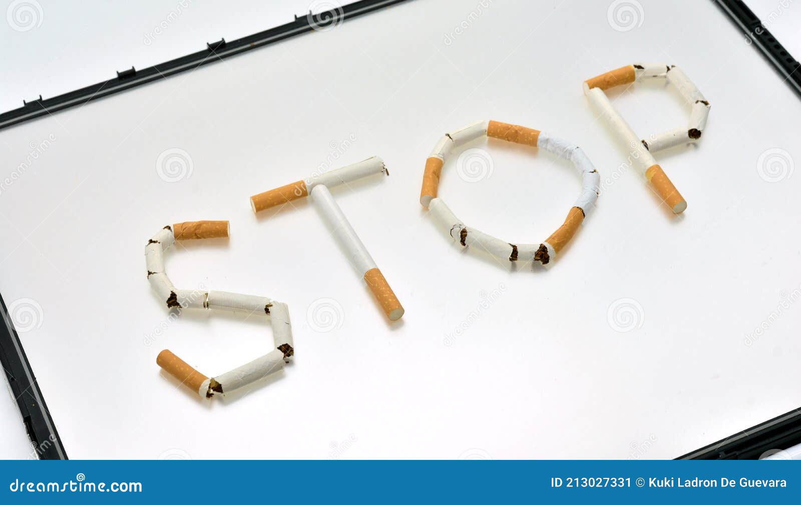 Stop made with cigarettes stock image. Image of cenicero - 213027331