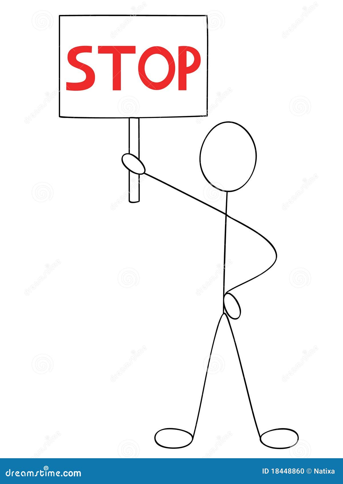 Stop man stock vector. Illustration of adult, computer - 18448860