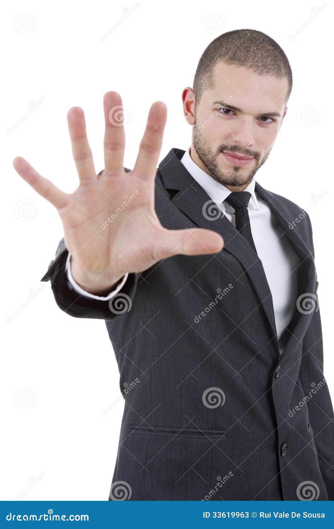 Stop man stock image. Image of hand, caucasian, control - 33619963