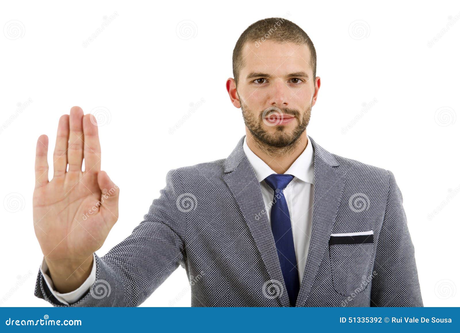 Stop man stock photo. Image of power, friendly, showing - 51335392