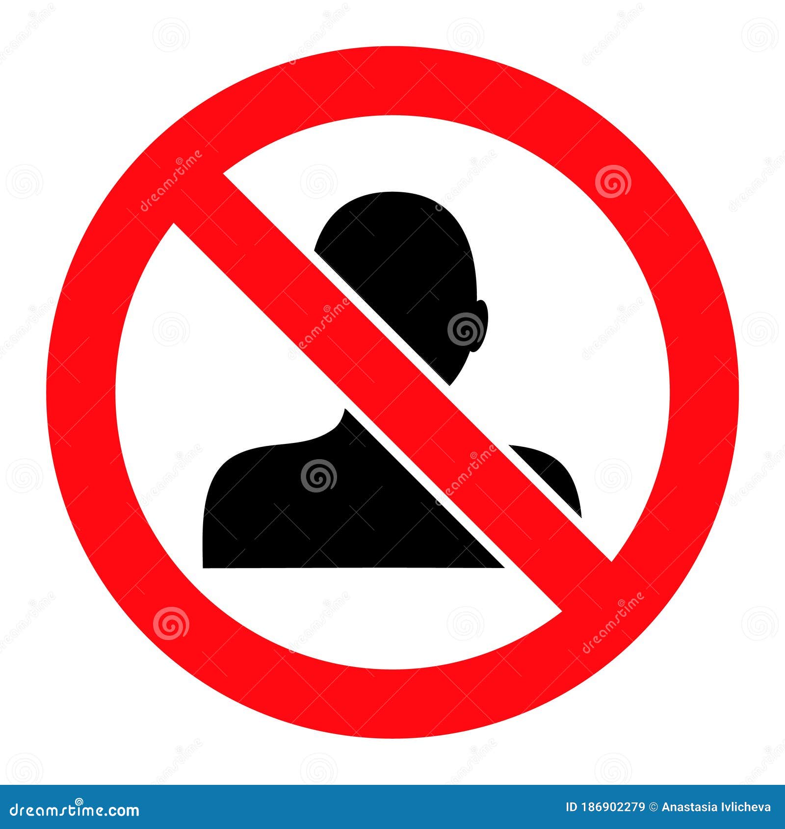 Stop Man - Raster Icon Illustration Stock Illustration - Illustration ...