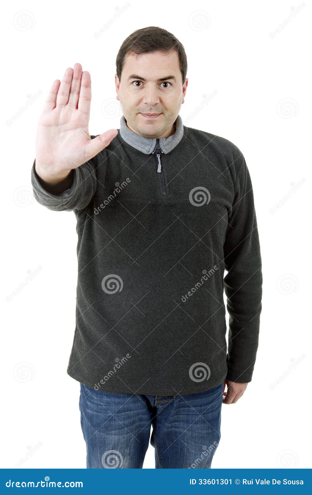 Stop man stock image. Image of confident, halt, adult - 33601301