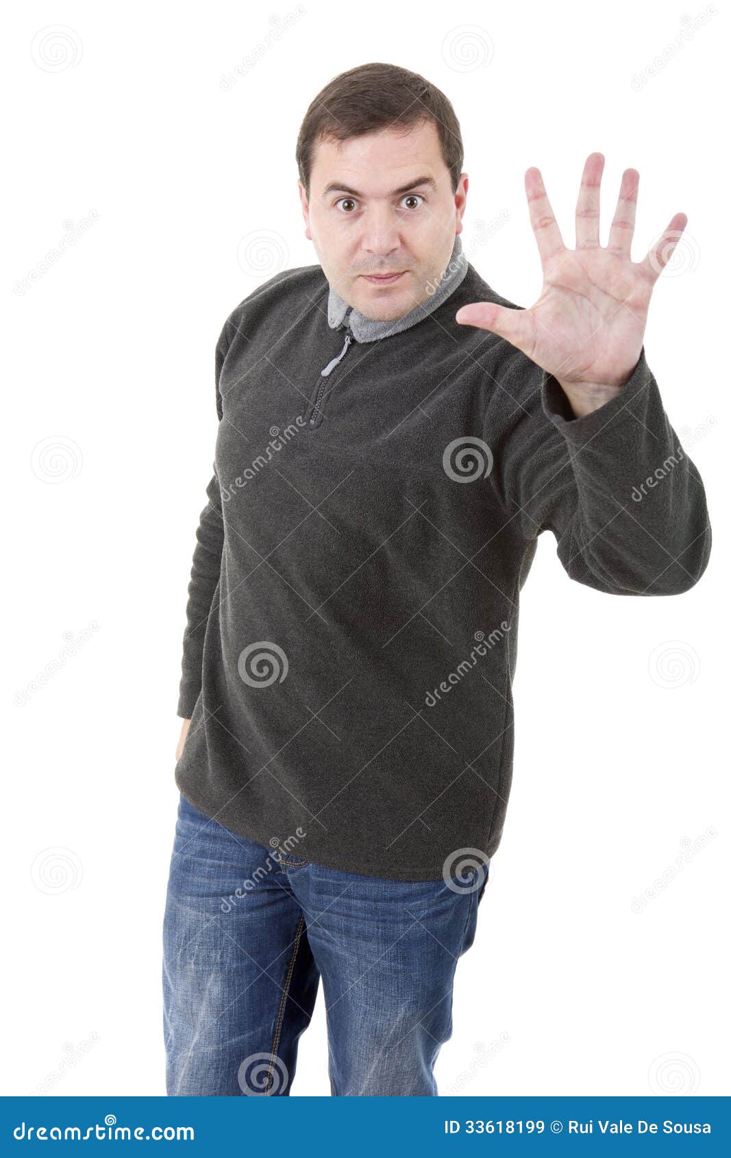 Stop man stock image. Image of alone, front, concept - 33618199