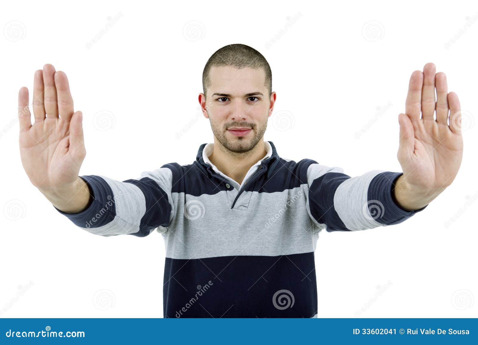 Stop man stock image. Image of product, male, concept - 33602041