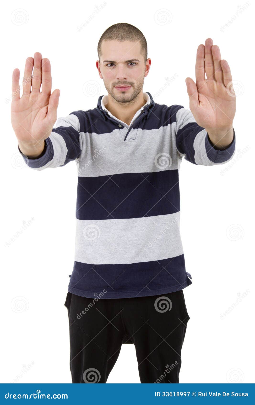 Stop man stock image. Image of halt, conceptual, product - 33618997