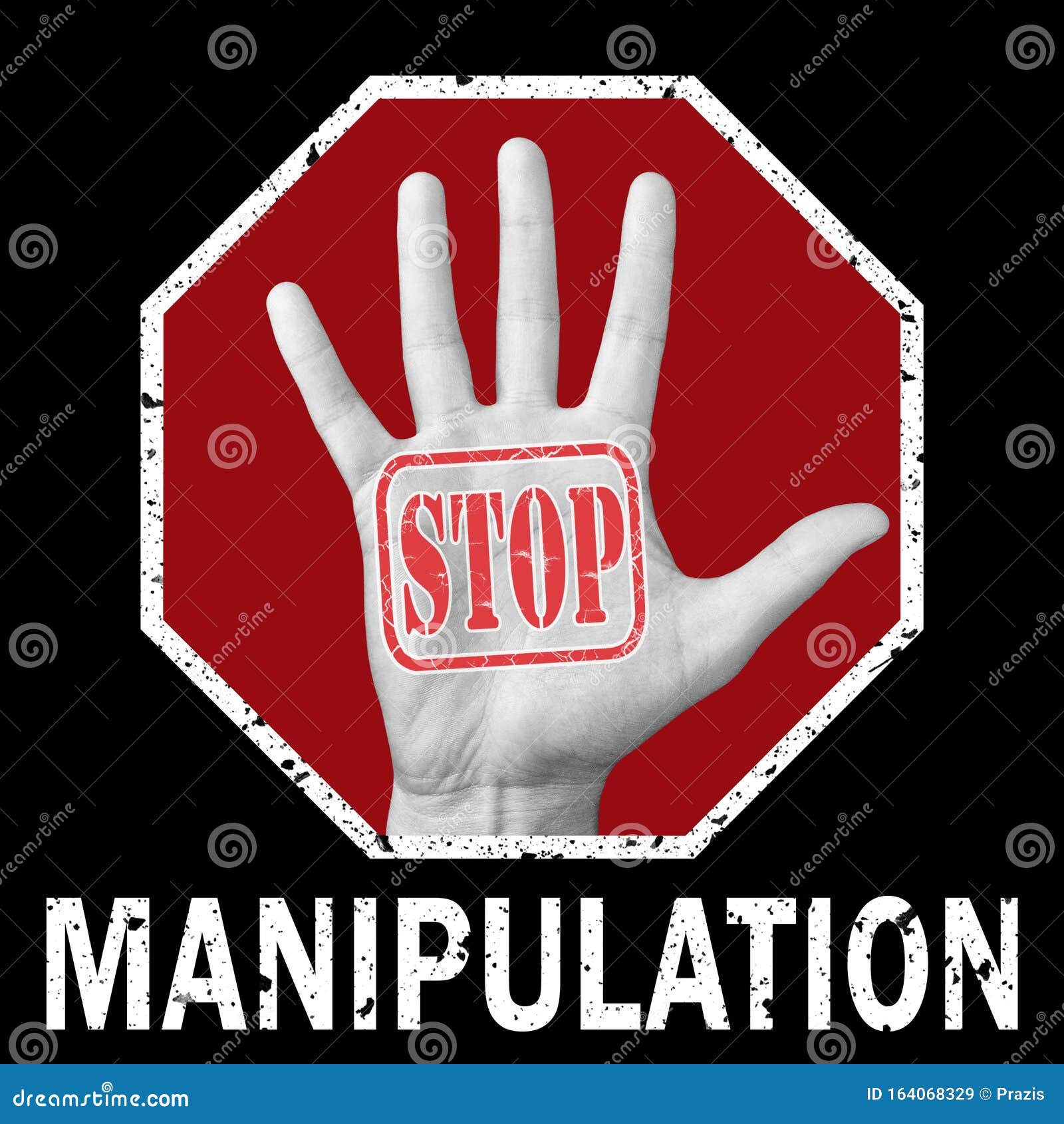 Stop Manipulation Conceptual Illustration. Global Social Problem Stock ...