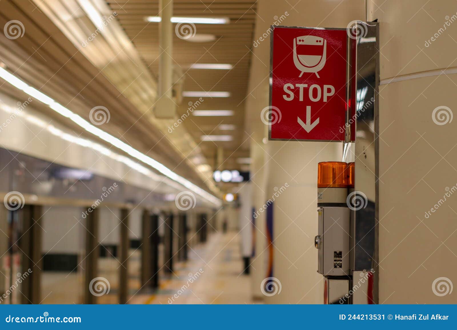 Stop Mark at Subway Station Editorial Photo - Image of transit, hall ...