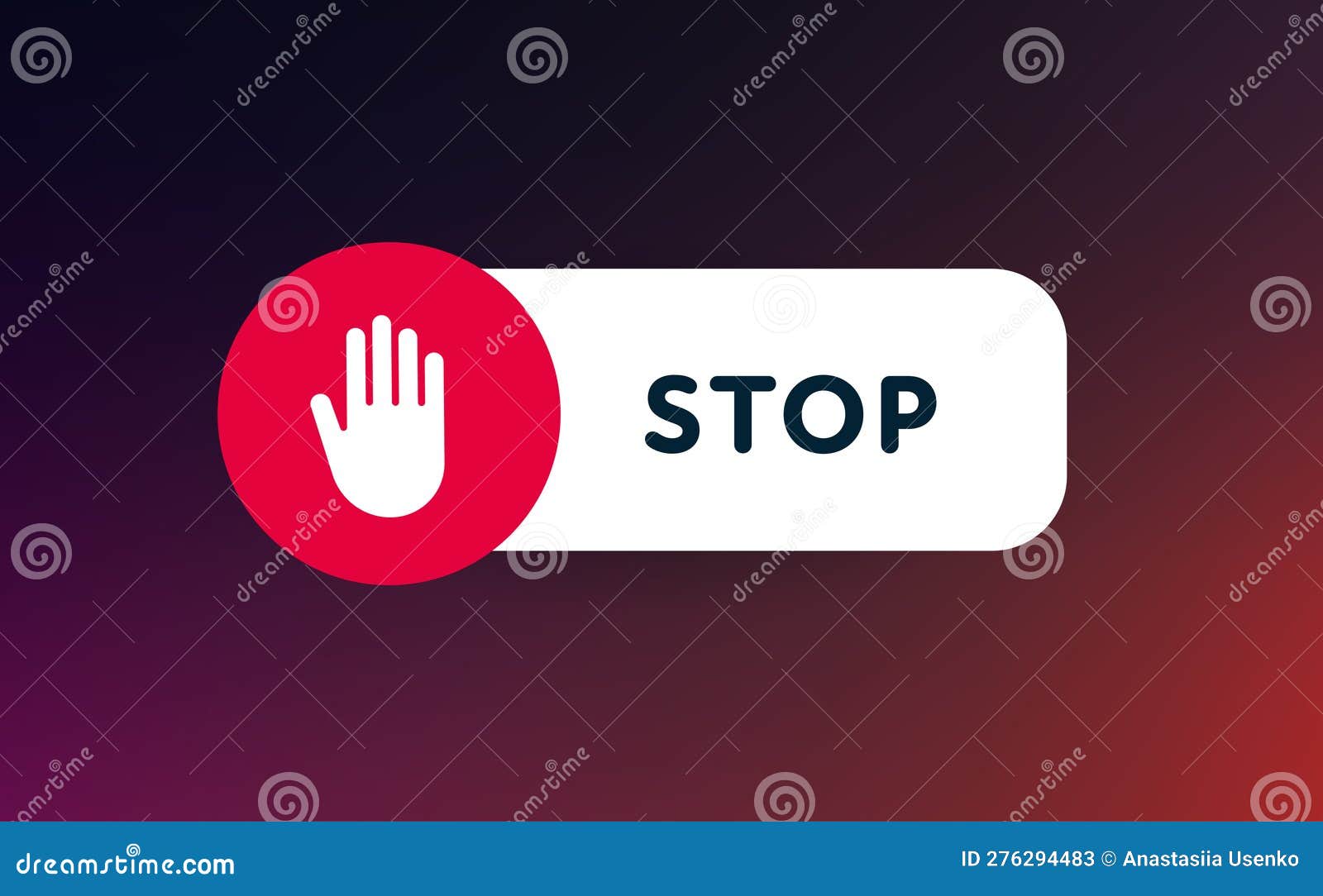 Stop Message Sign. Vector Modern Color Illustration Stock Vector ...