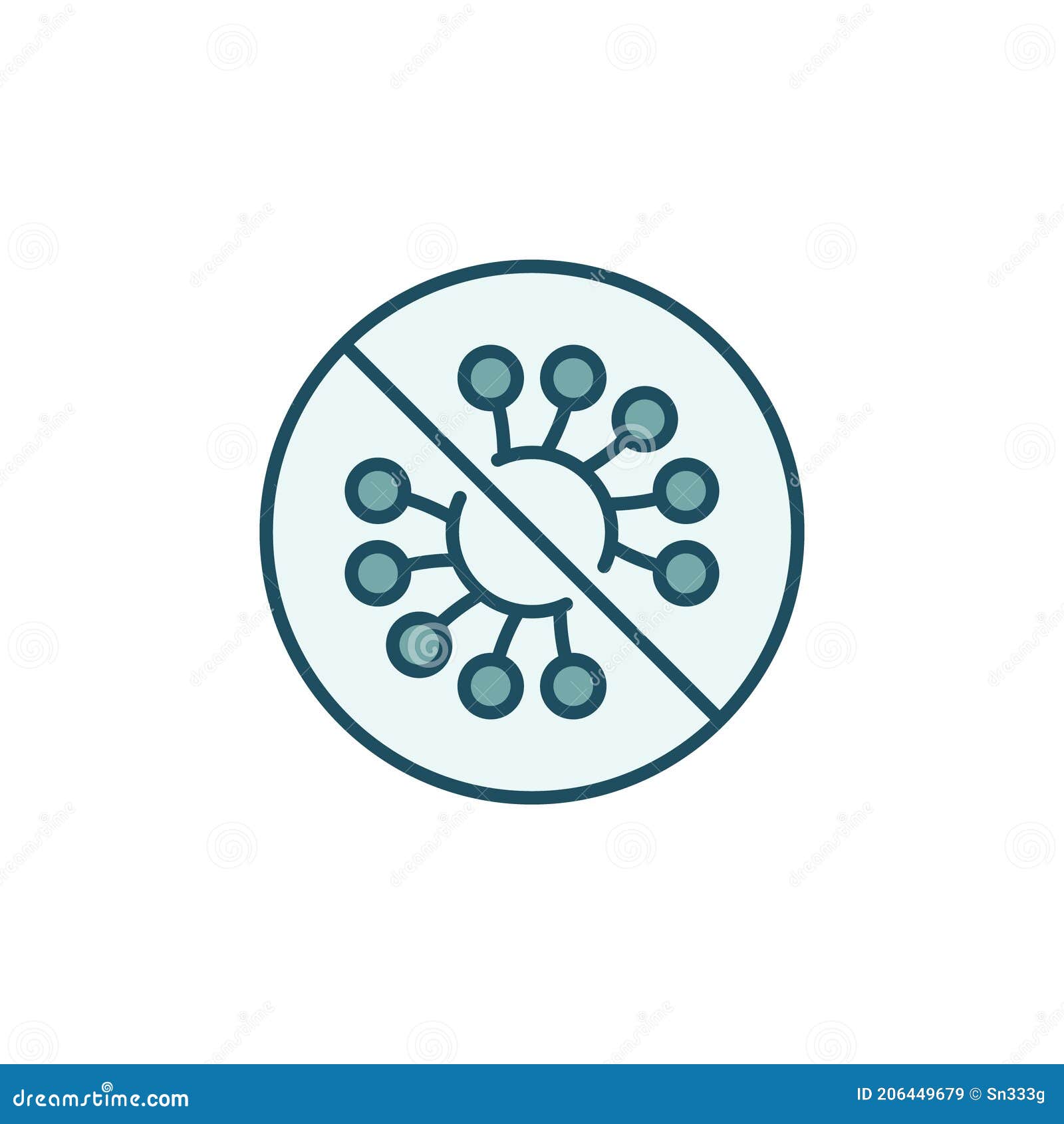 Stop Microbe or Virus Vector Concept Colored Icon Stock Vector ...
