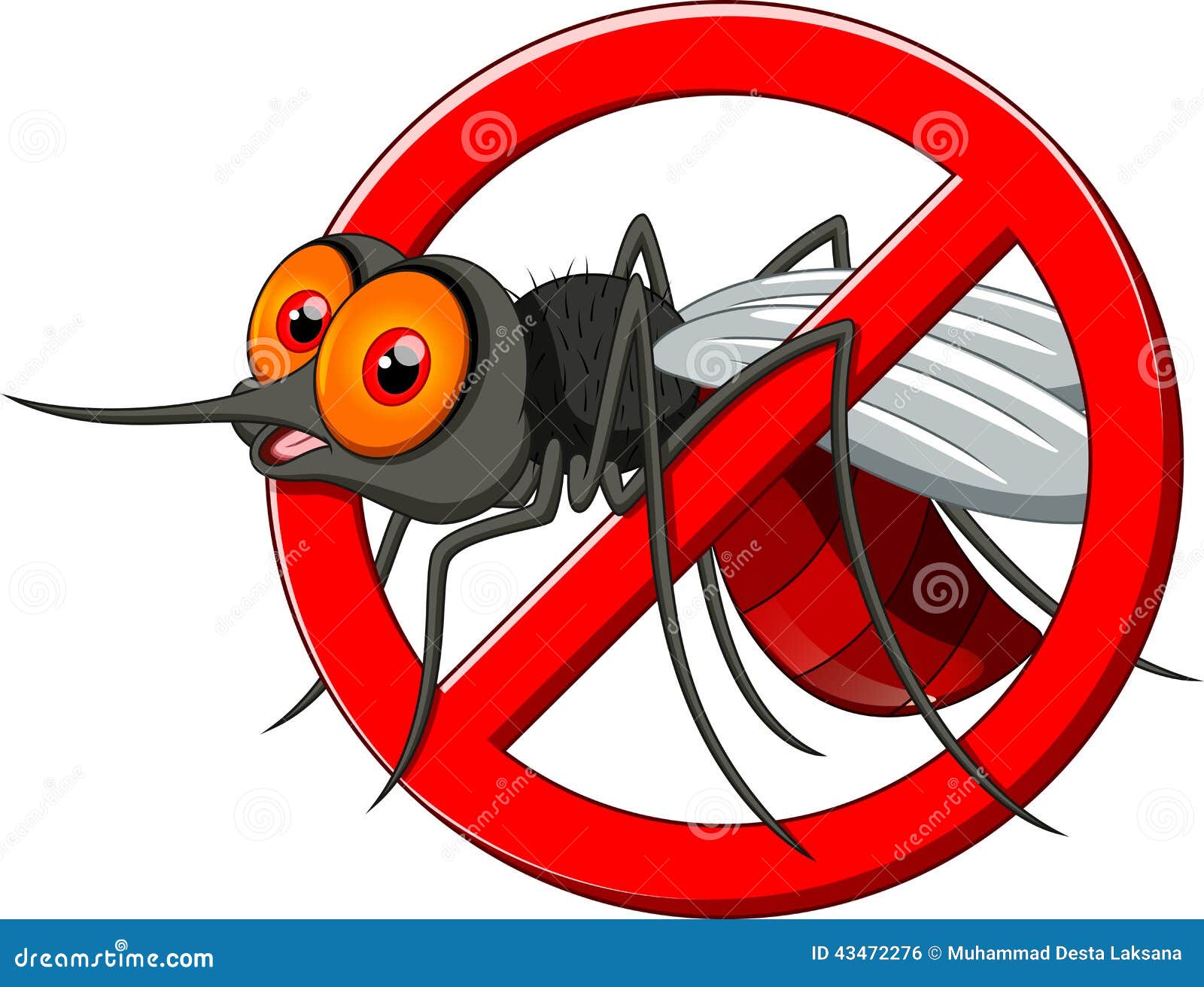 Stop mosquito cartoon stock illustration. Illustration of control ...